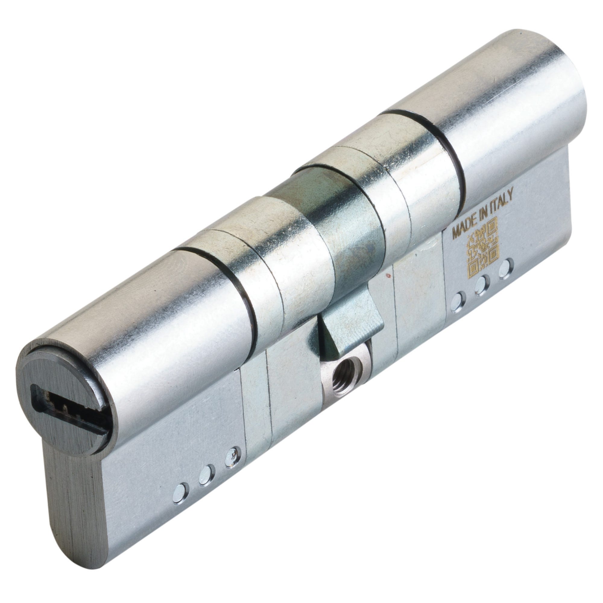 CILINDRO SAGOMATO SECUREMME K3.3 MISURA 82 = 41+41 mm CROMO SATINATO