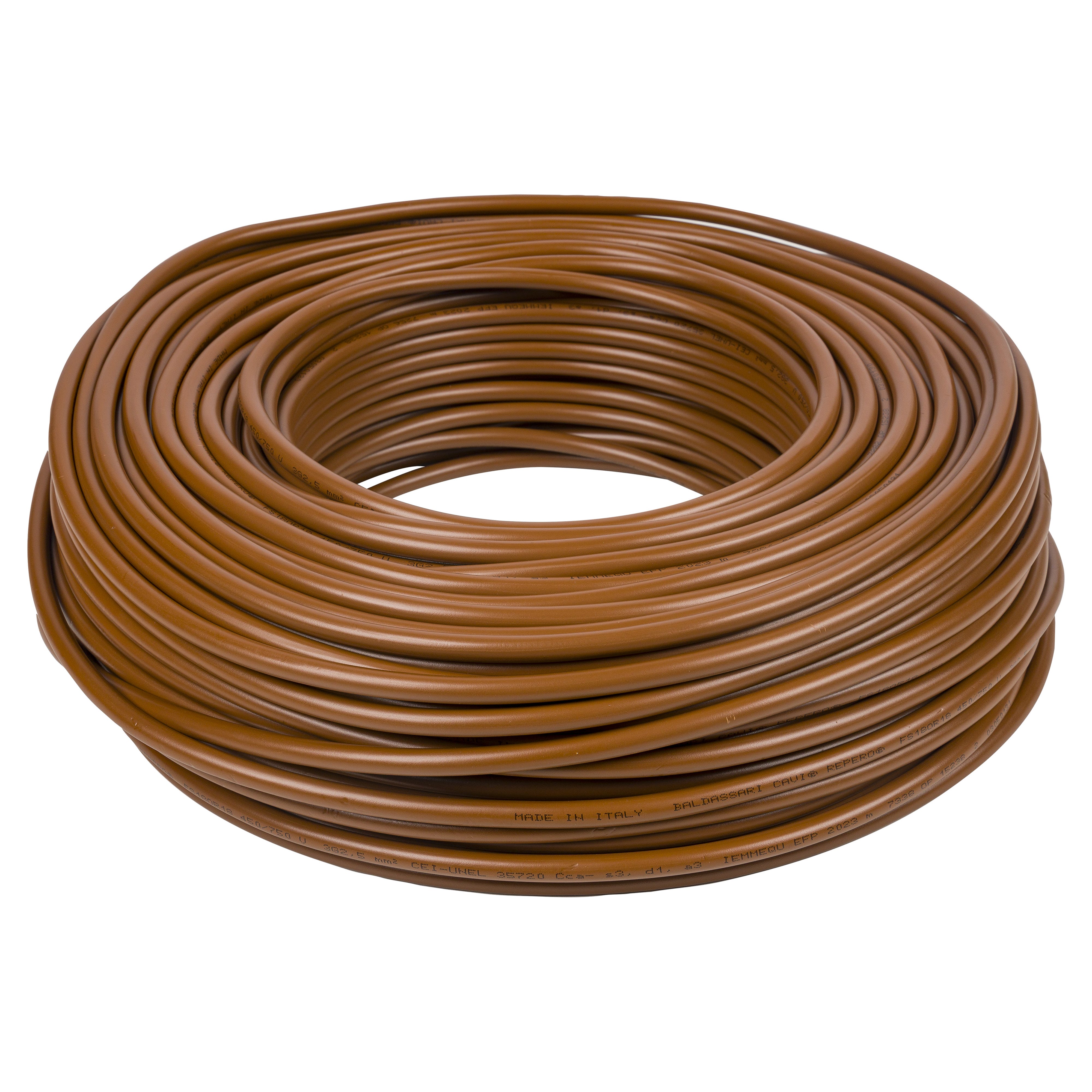 CAVO TRIPOLARE FS18OR 3G2,5 mm² MARRONE 450/750V MATASSA DA 100 m