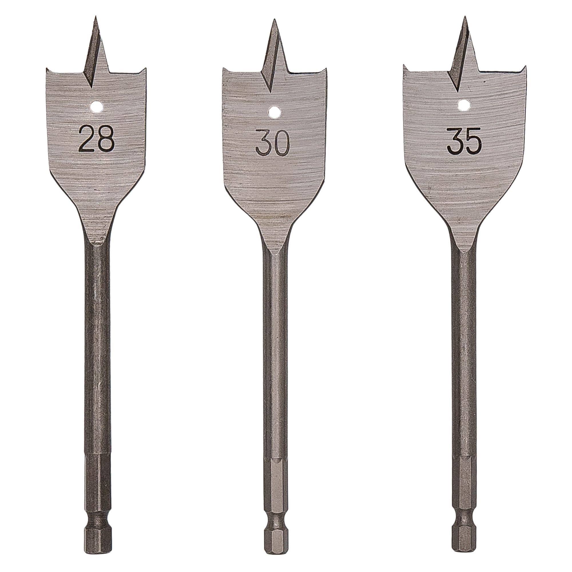 3 PUNTE PIATTE KRINO Ø28-30-35x152 mm PER LEGNO