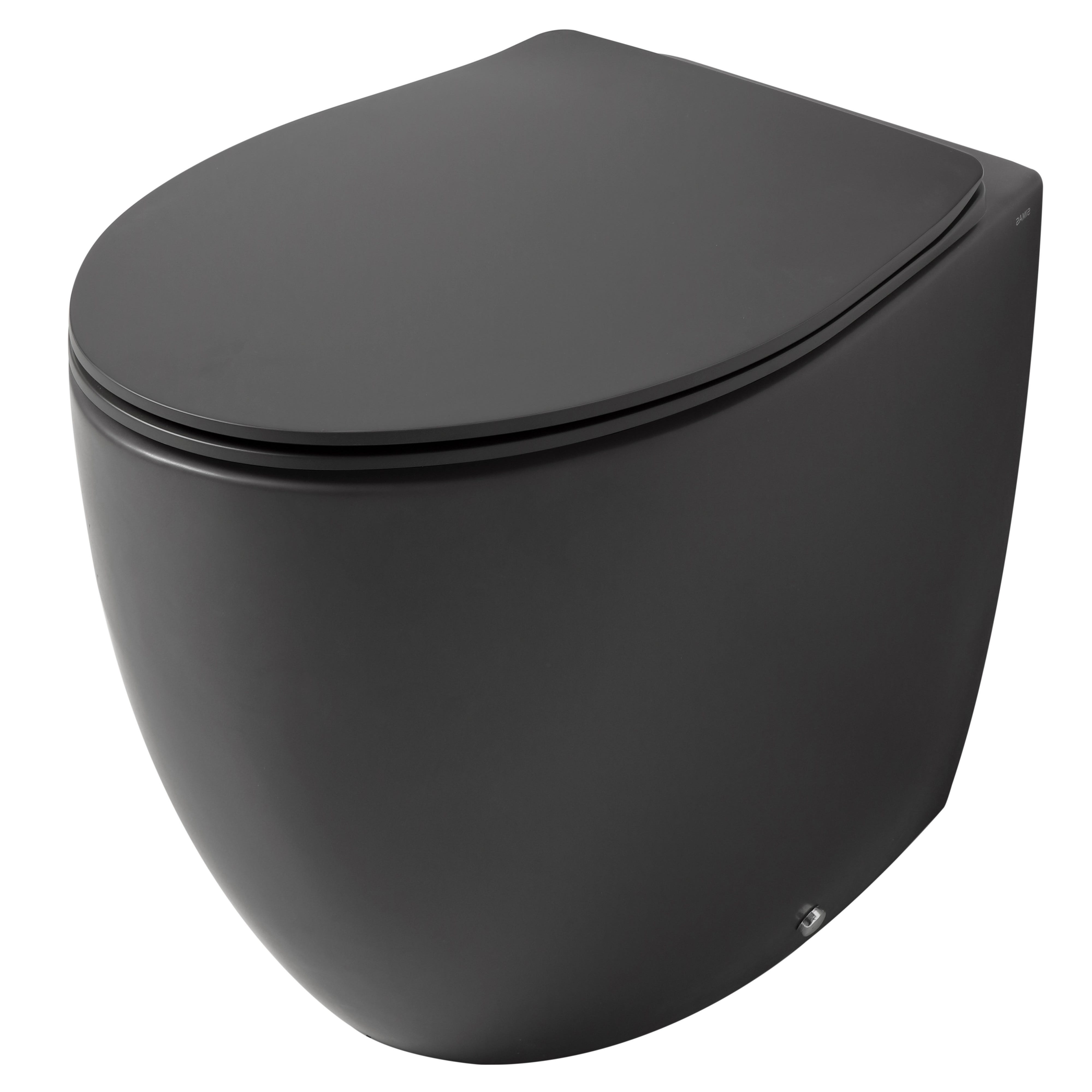 VASO SERIE BORMIO FILO MURO A TERRA SCARICO MULTIPLO CERAMICA ANTRACITE ...