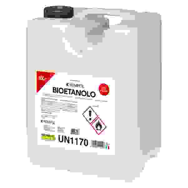 BIOETANOLO KEMIPOL 10 L INCOLORE INODORE E SENZA FUMO ALCOOL 96%
