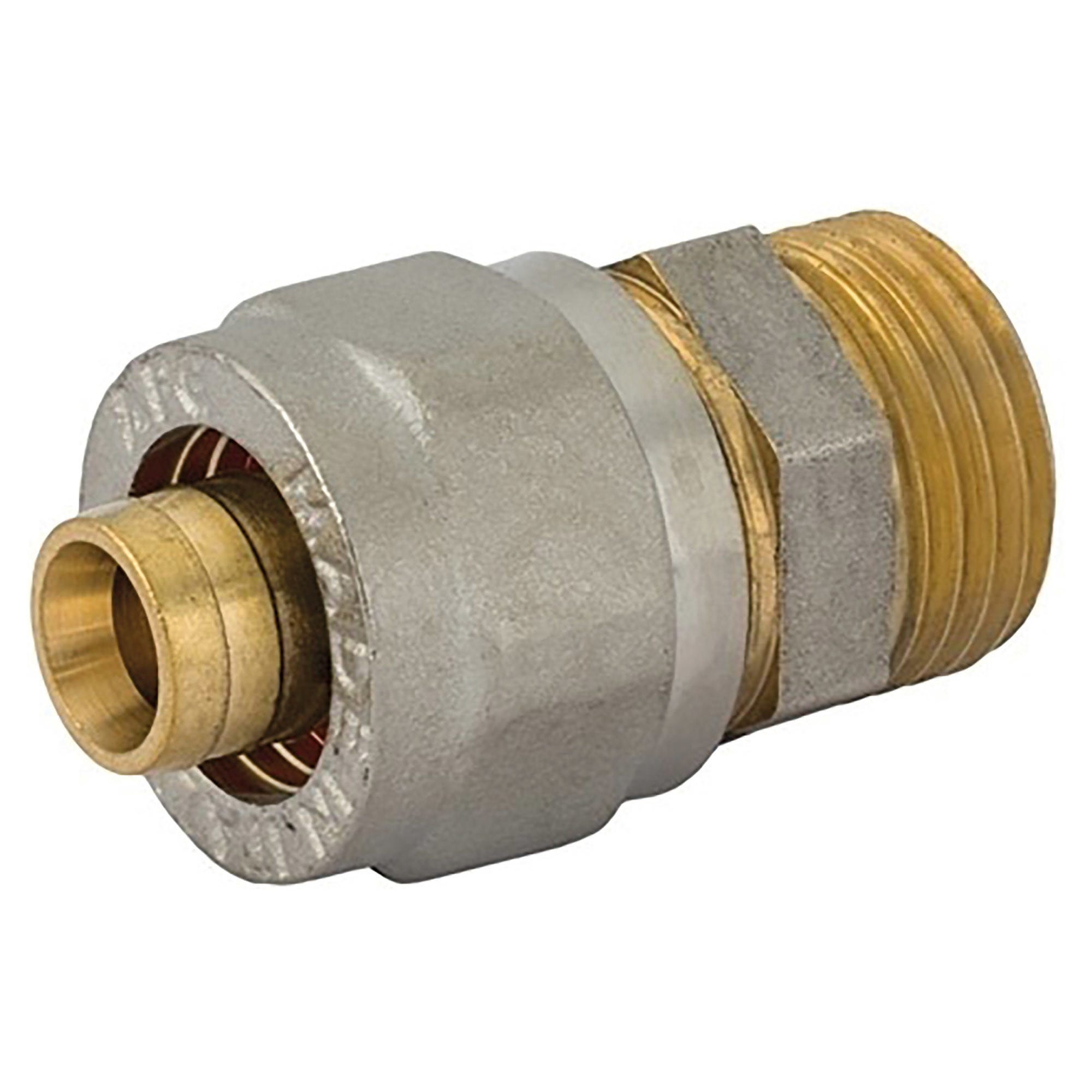 RACCORDO DRITTO A STRINGERE APE M 1 X 32 Mm PER TUBO MULTISTRATO RACCORDO DRITTO A STRINGERE APE M 1 X 32 Mm PER TUBO MULTISTRATO