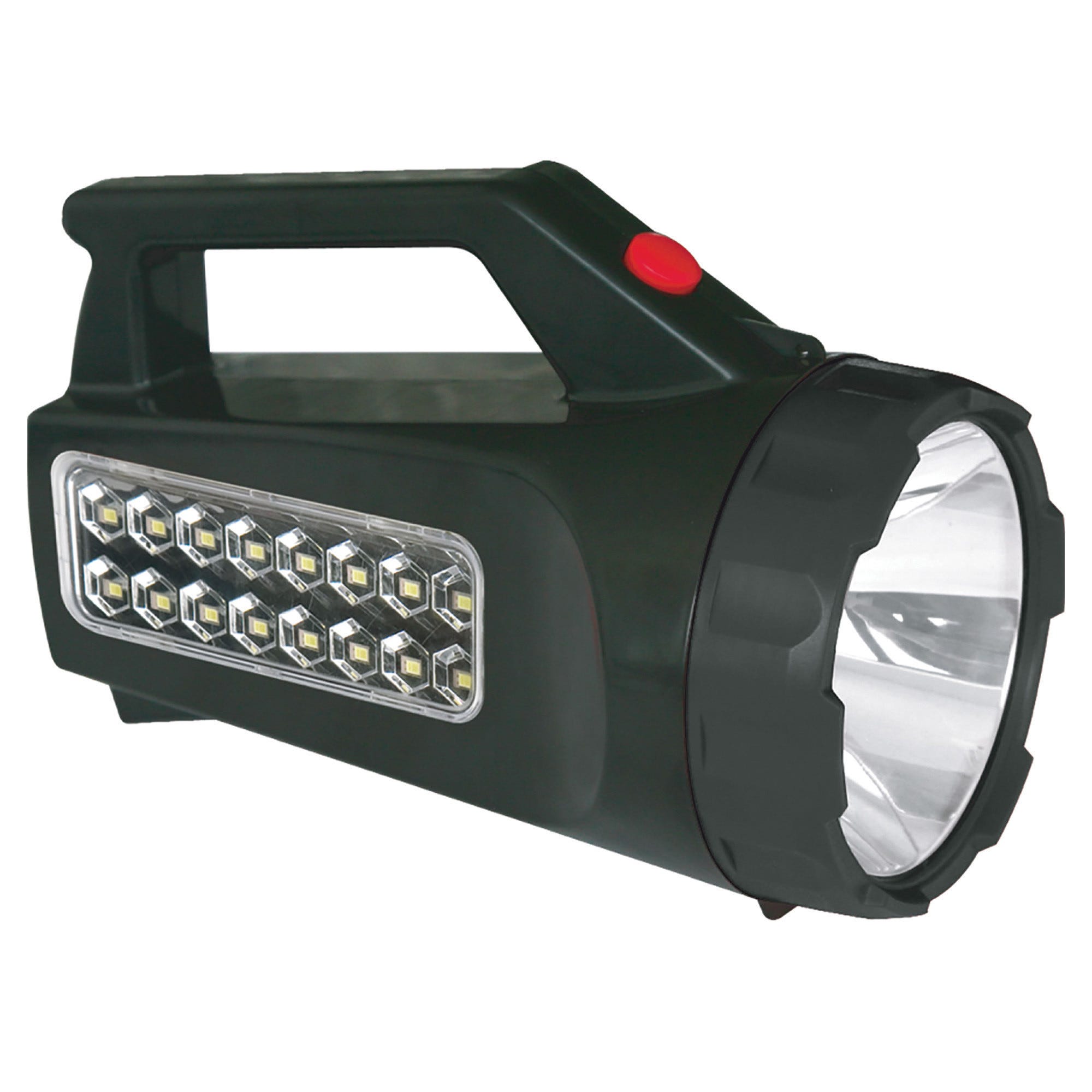 FARO LED 3W RICARICABILE 230V + 16 LED, CAVO VDE INCLUSO DIMENSIONI 20 ...