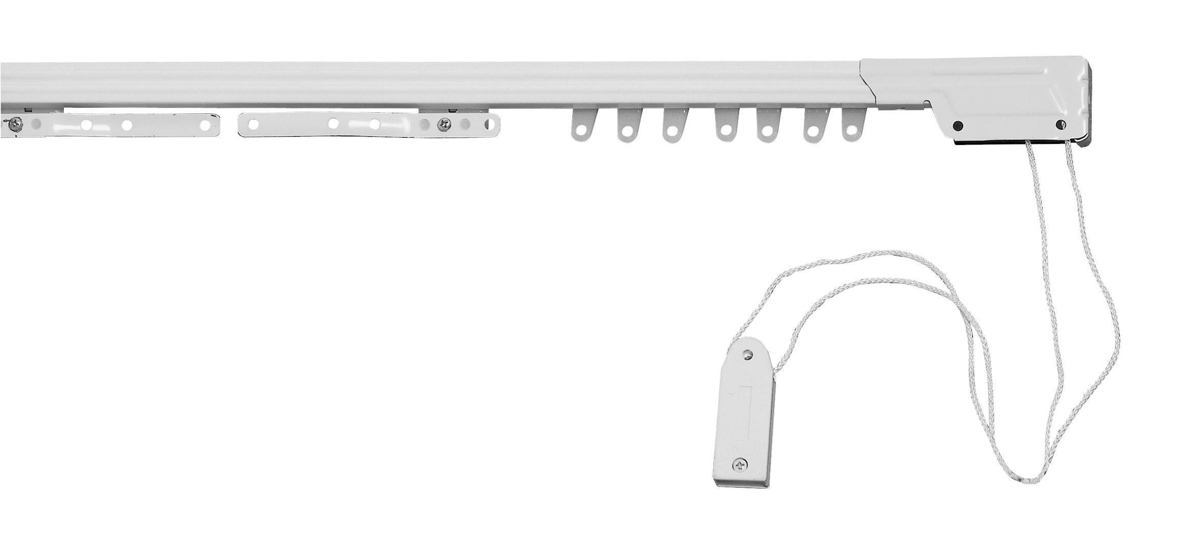 RILOGA A SOFFITTO ESTENSIBILE 168-300 cm BIANCO CON ATTACCHI A PARETE