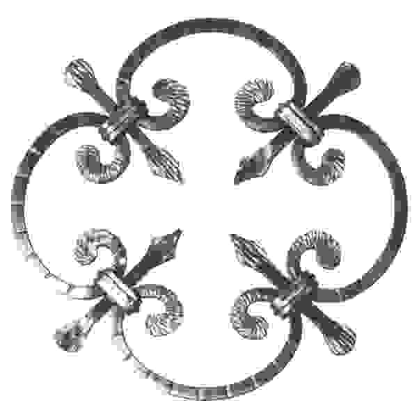 ROSONI FERRO CON LANCETTE Ø 250 mm SEZIONE 8x8 mm PER ORNAMENTI 200 PEZZI