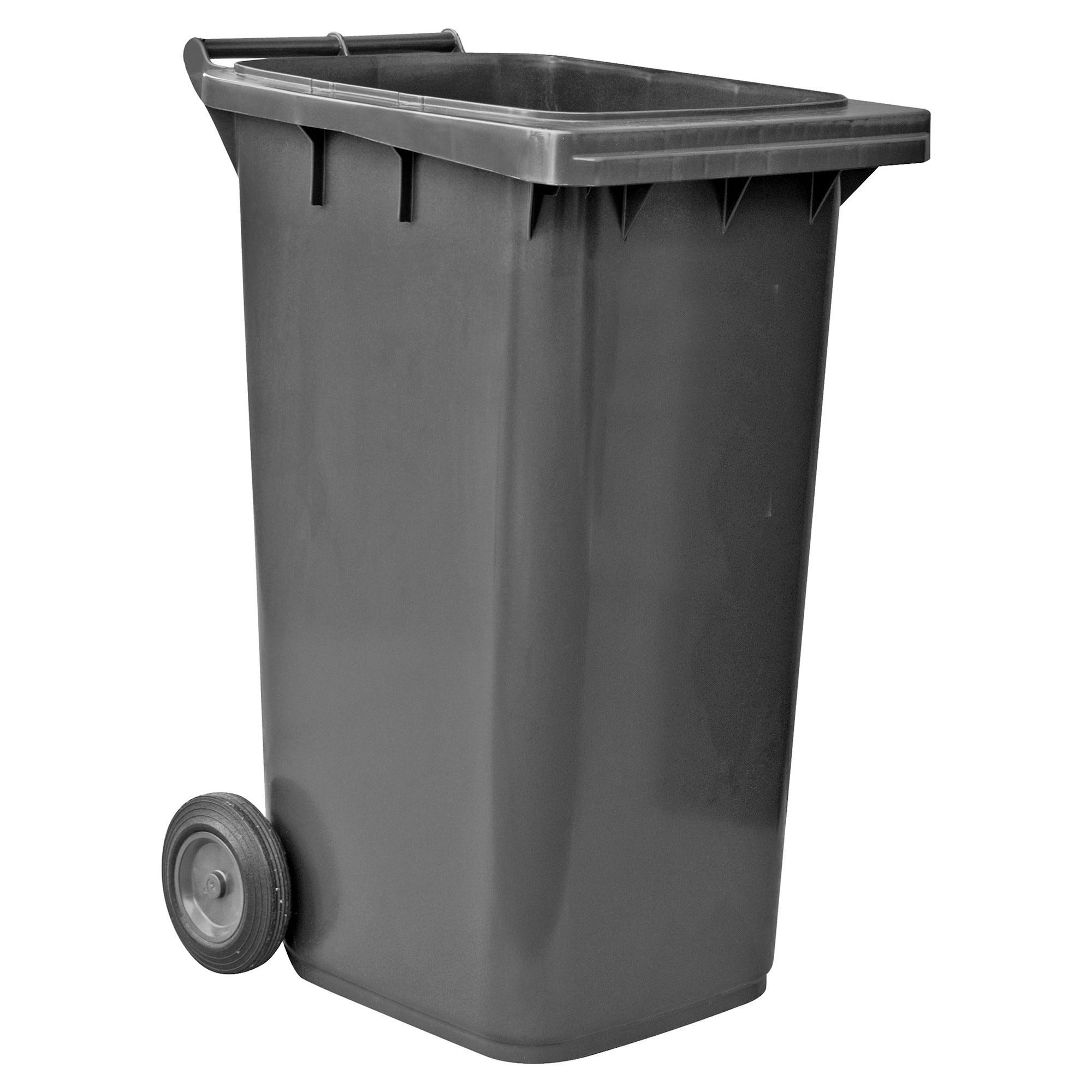 BIDONE CARRELLATO MOBILPLASTIC 240 l GRIGIO SENZA COPERCHIO | Tecnomat