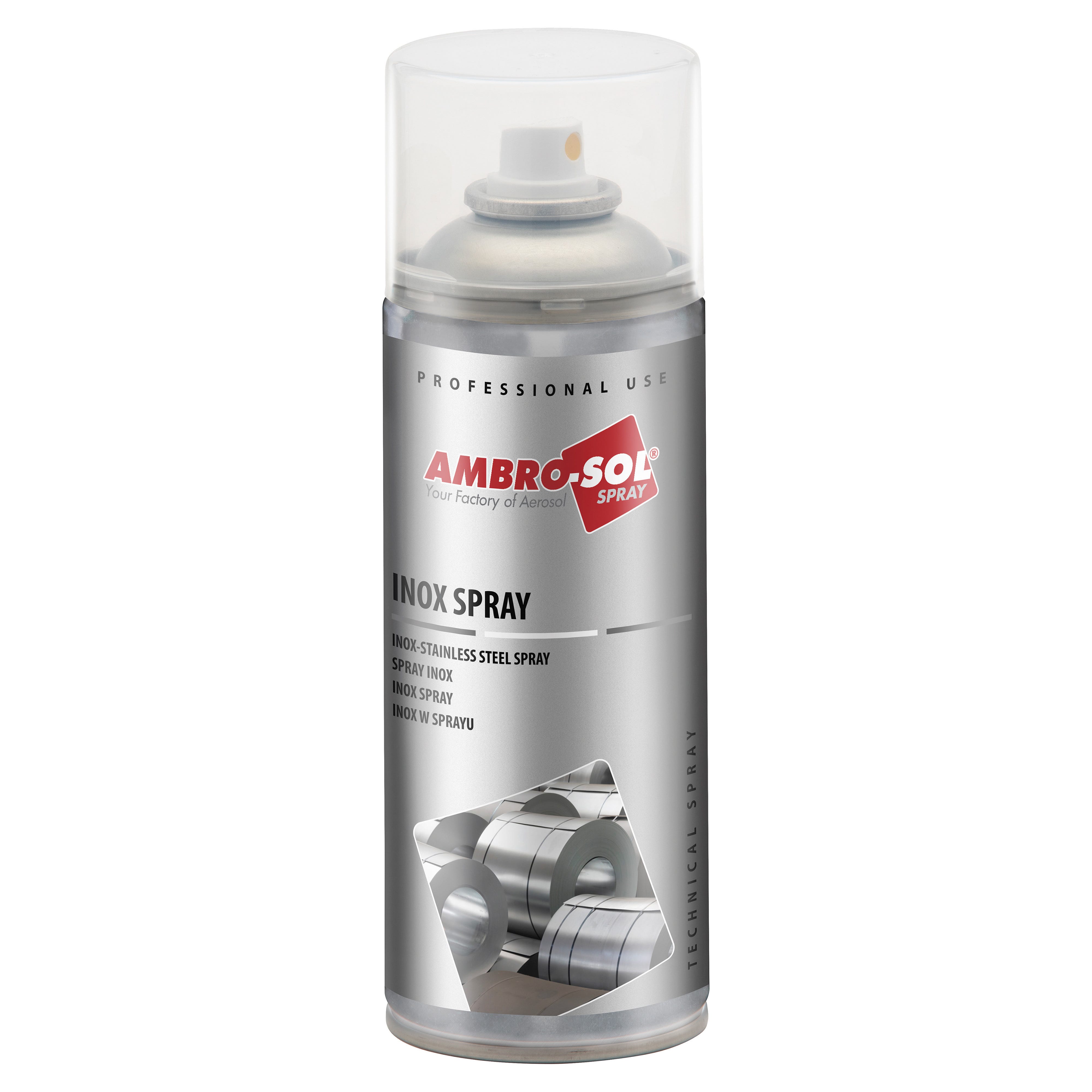 SPRAY AMBROSOL ACCIAIO INOX 400 ml 5-7,5 m² CON 1 l