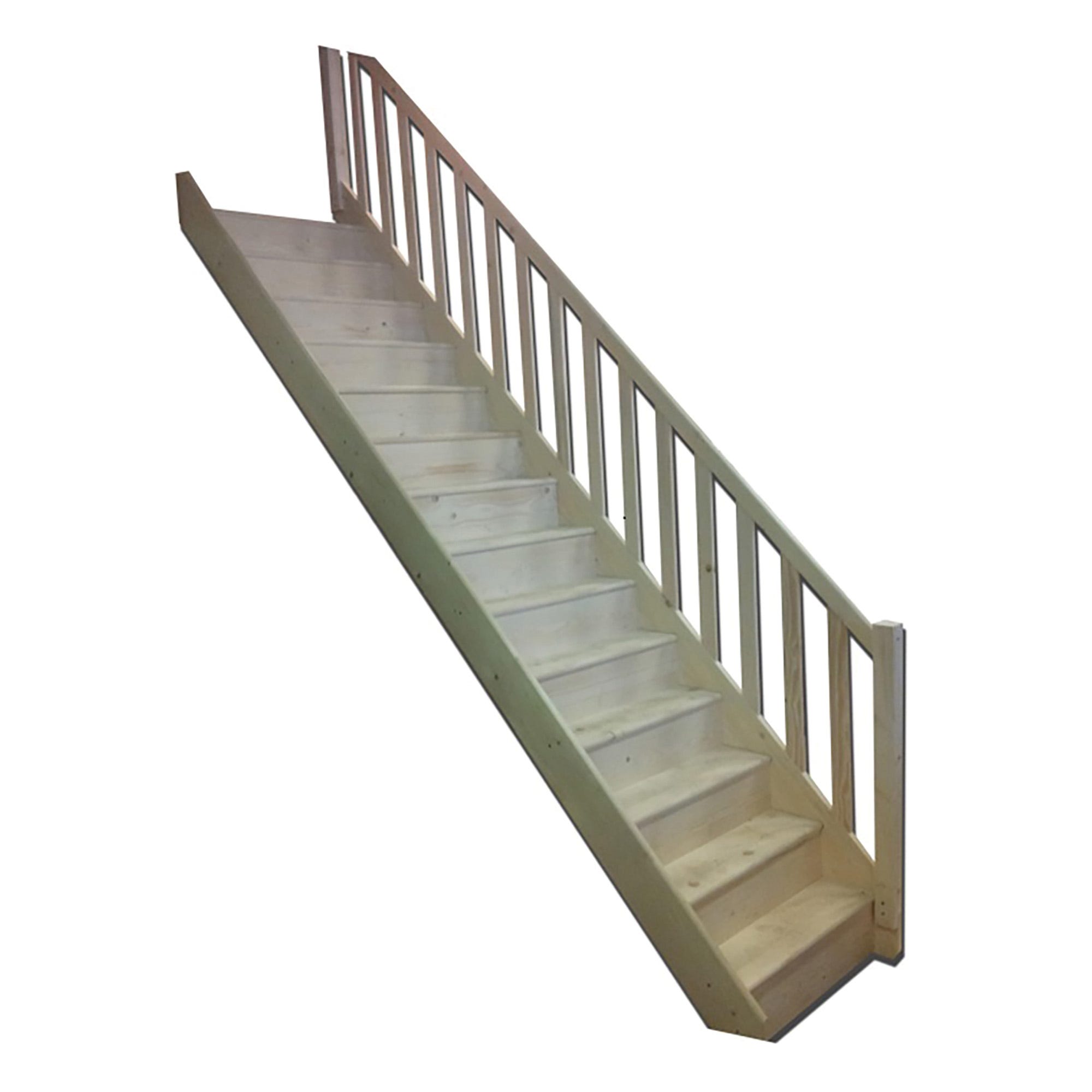 SCALA DRITTA IN ABETE 270x65 cm (HxL) 14 GRADINI