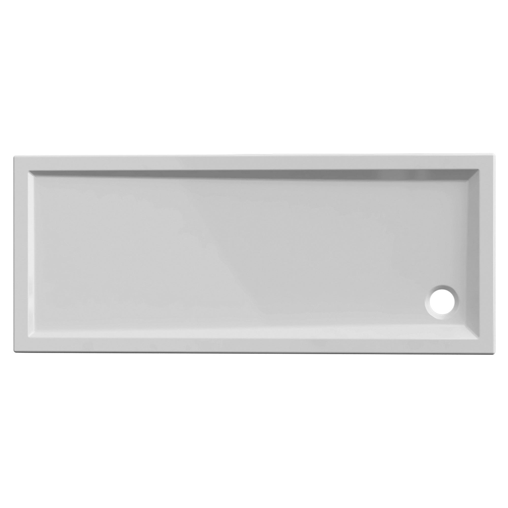 PIATTO DOCCIA SERIE MIAMI IN ACRILICO BIANCO 70x170 H 6 cm PILETTA Ø 90 mm