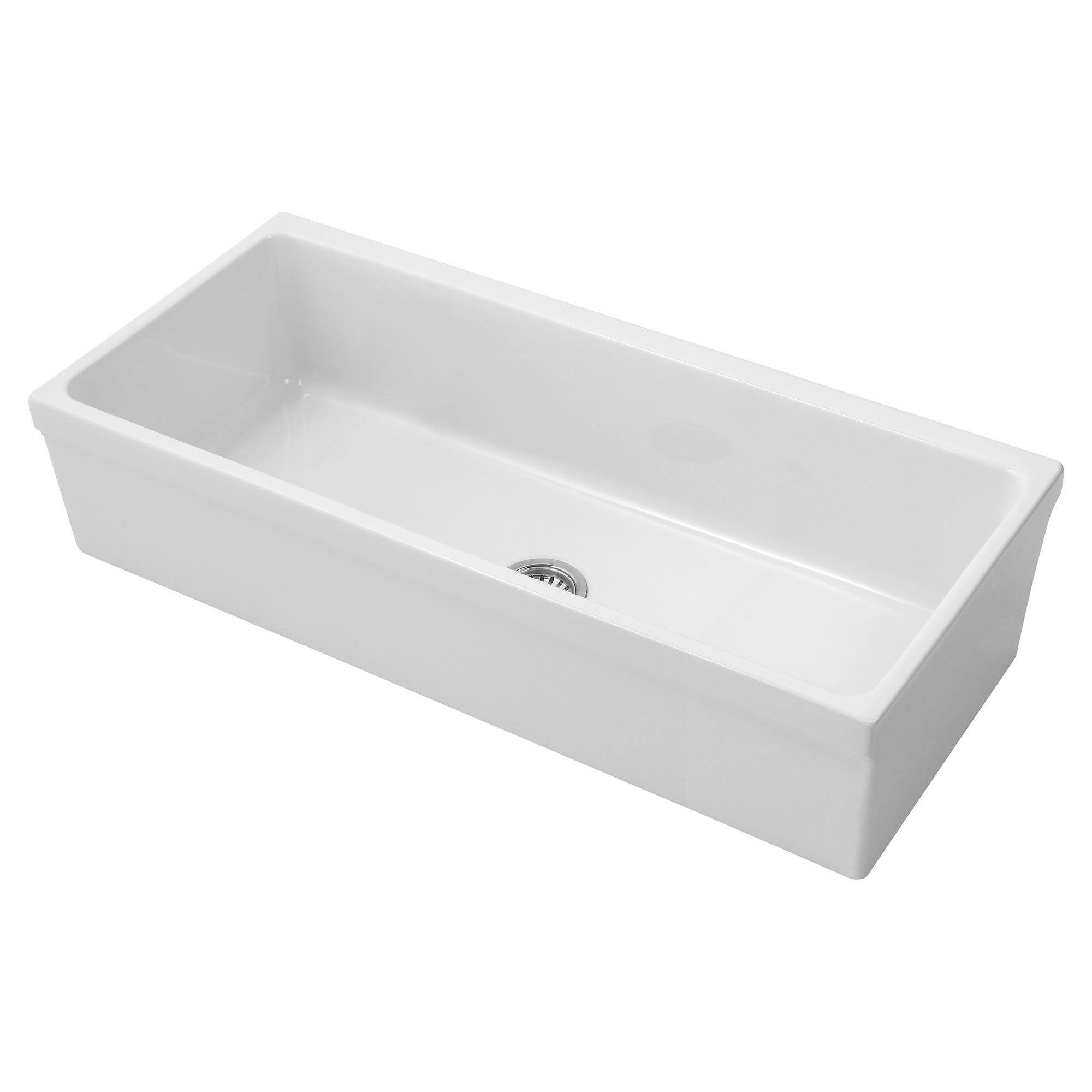 LAVABO A CANALE GEBERIT SERIE ELLEBORO IN CERAMICA BIANCO 90x20x45 cm (LxHxP) | Tecnomat