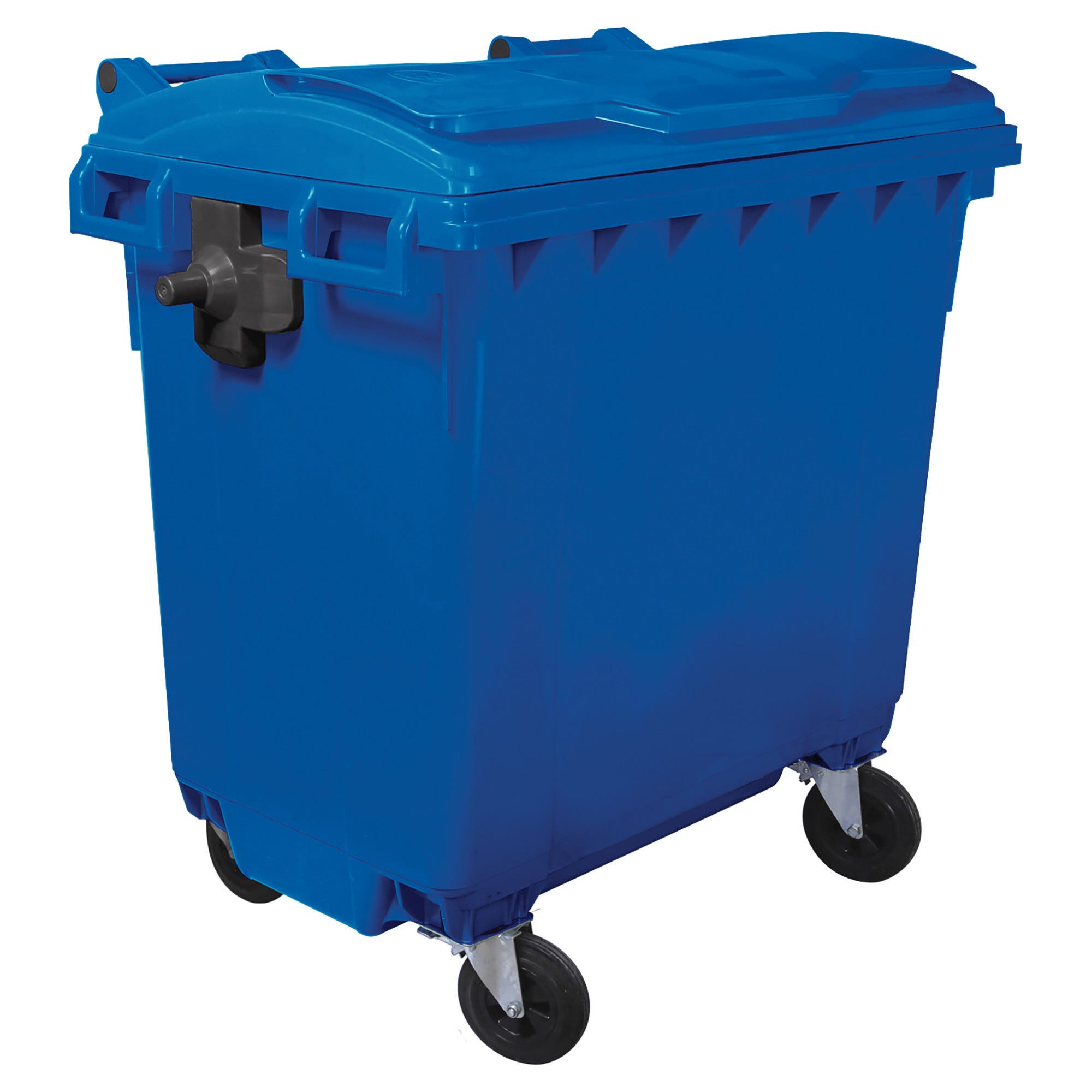 CASSONETTO DIFFERENZIATA MOBILPLASTIC 770 l BLU CON 4 RUOTE