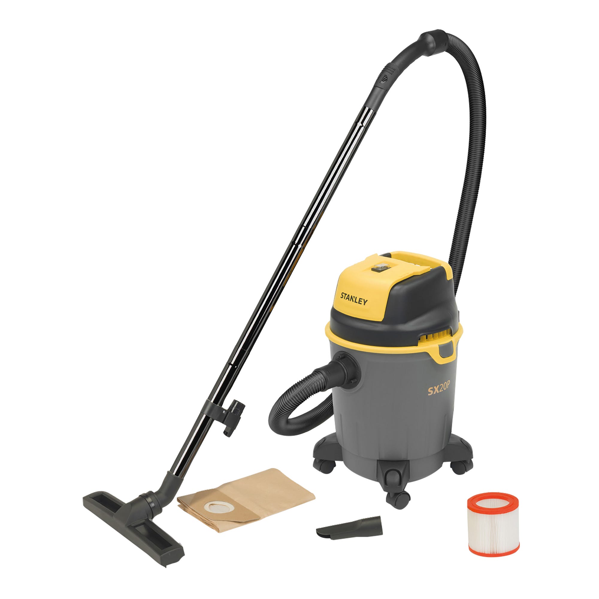 BIDONE ASPIRATUTTO 20l STANLEY SXVC20PE 1200 W ARIA ASPIRATA 28 l/s ...