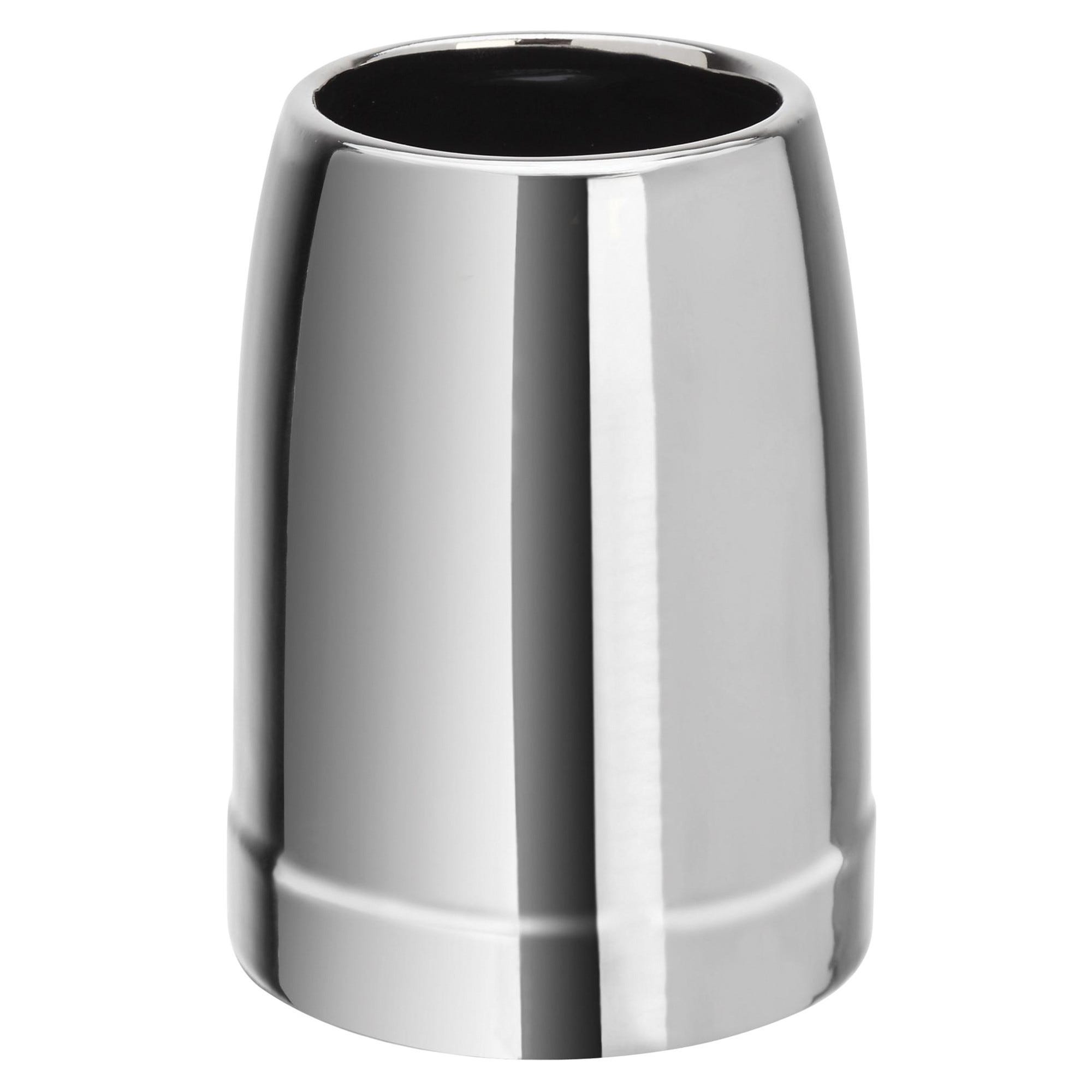 PORTA SPAZZOLINO SERIE KROM IN CERAMICA COLORE CROMO