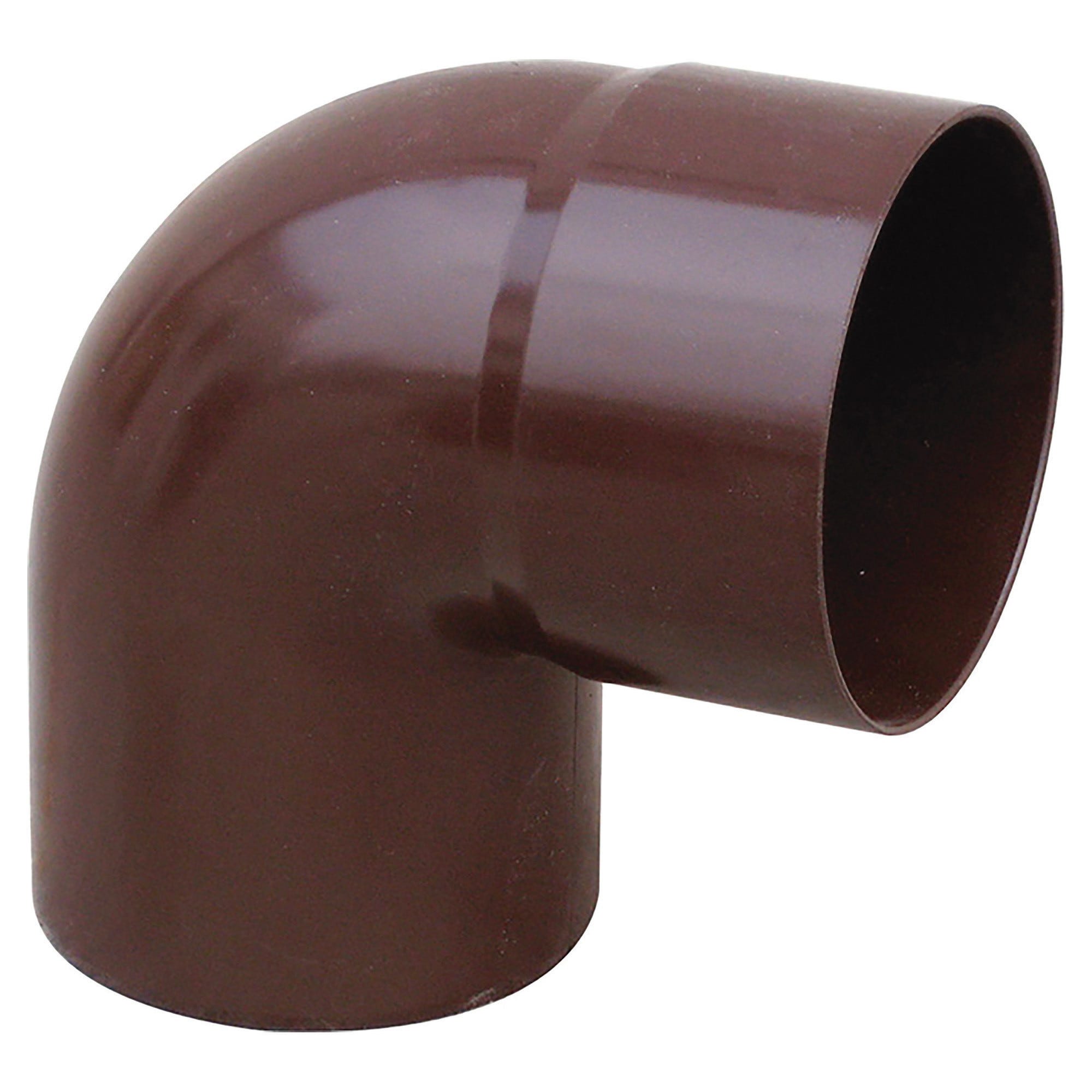 CURVA PLUVIALE 87° Ø 80 mm PVC MARRONE