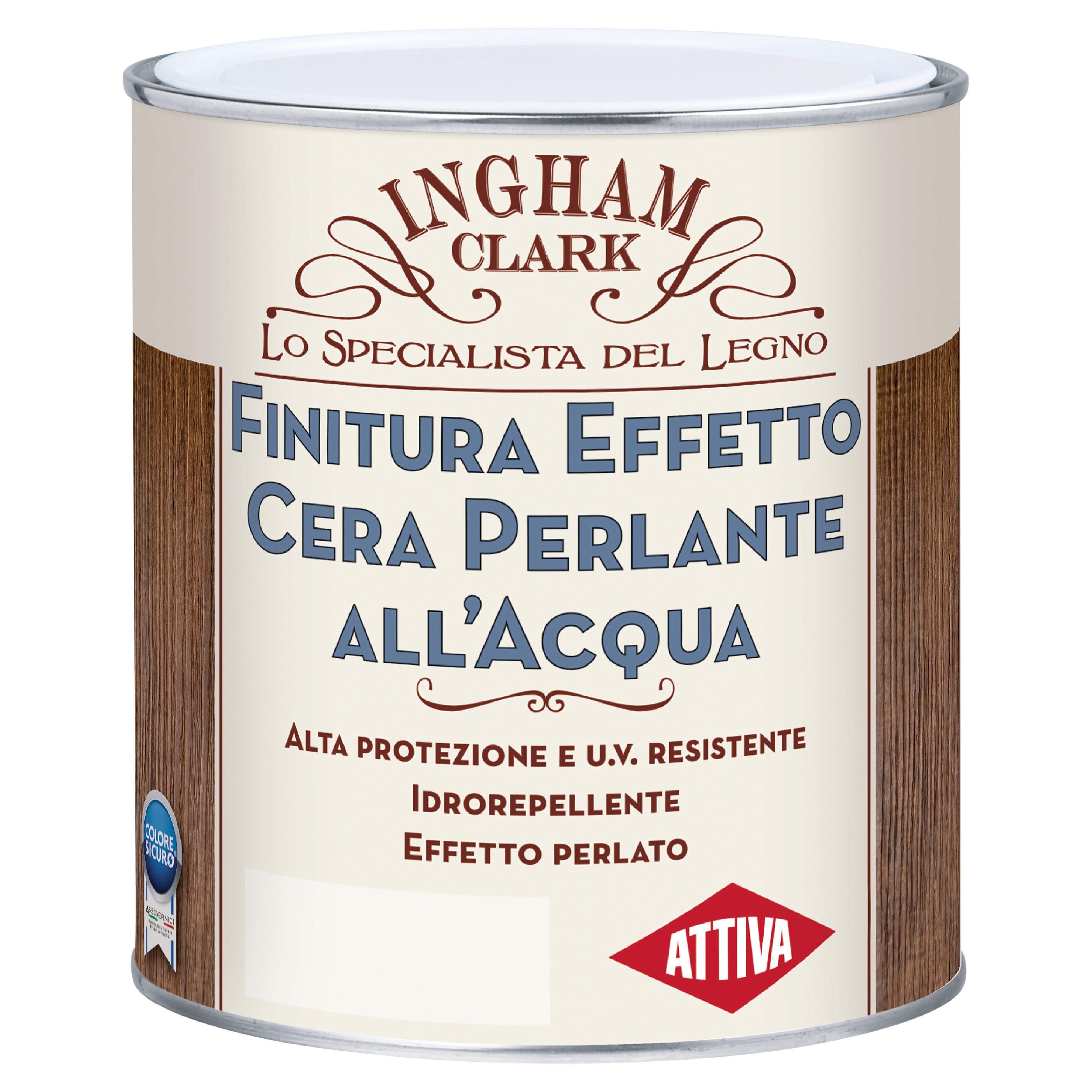 VERNICE ACQUA ATTIVA INGHAM CLARK 2,5 l INCOLORE FINITURA EFFETTO CERA ...