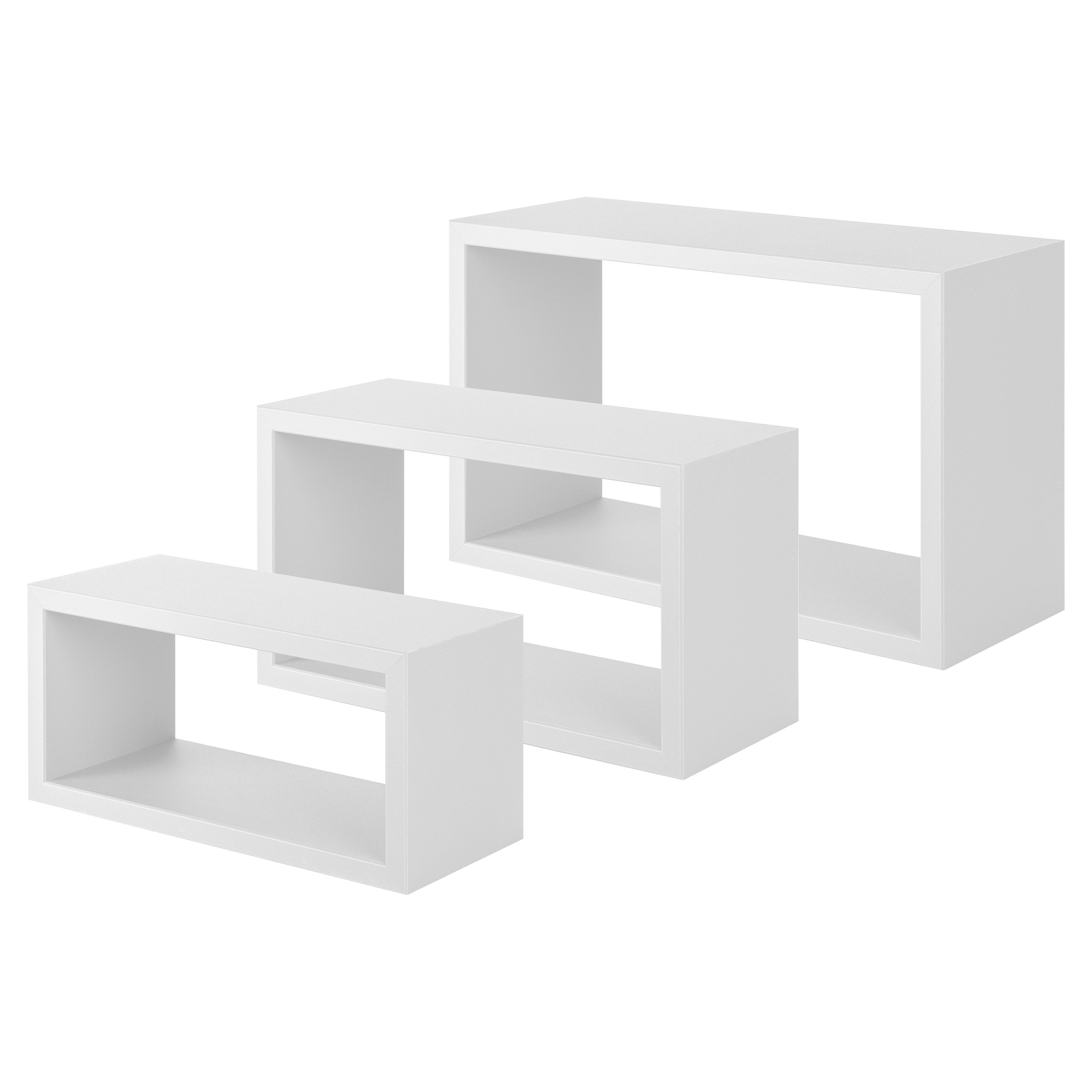 TRIS RETTANG 44x26 40x22 36x18 Cm HxL SPESSORE 15 5 Cm COLORE BIANCO