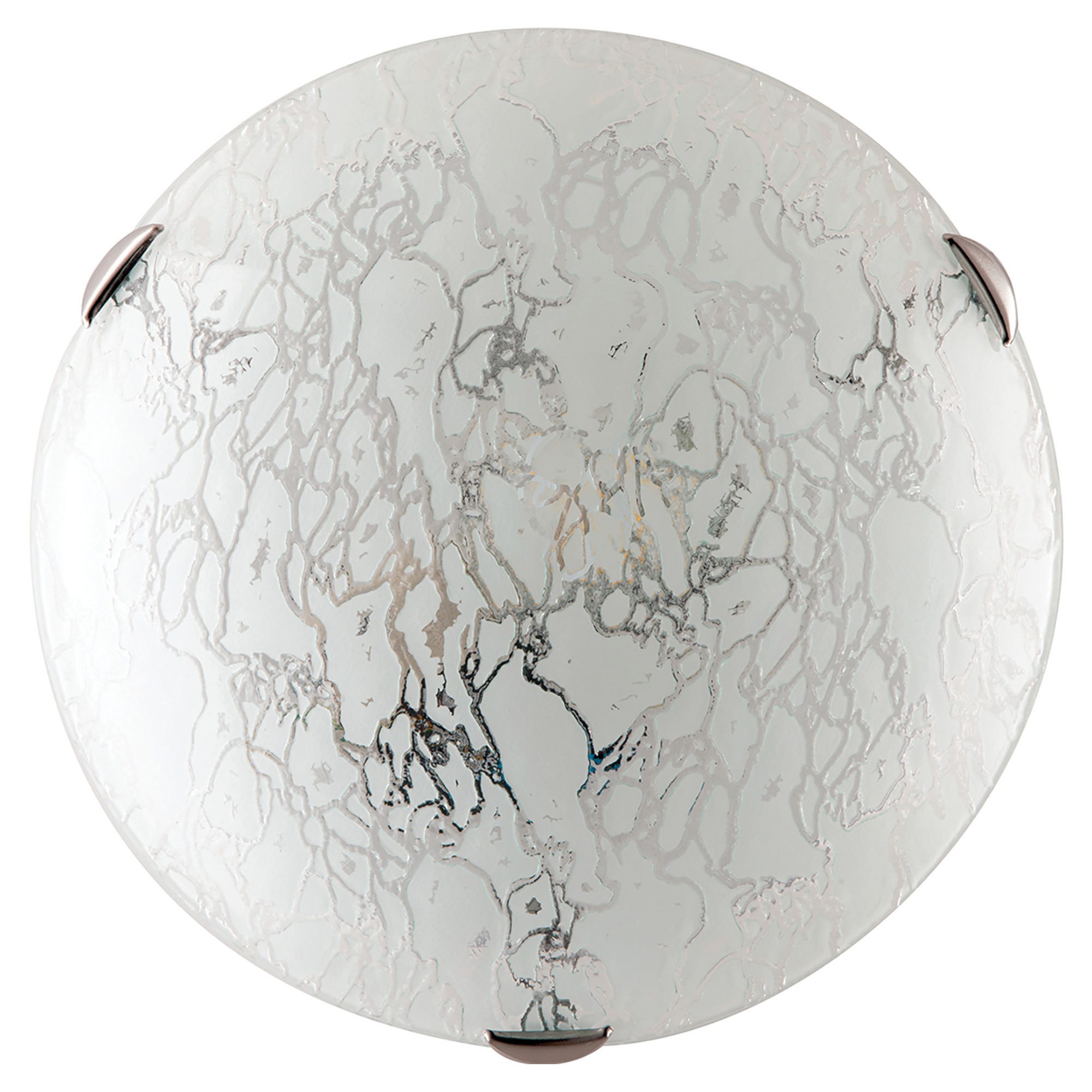 PLAFONIERA KUNA Ø 30 cm CON FASCE BIANCHE 2 x E27 MAX 60W LAMPADINE ...