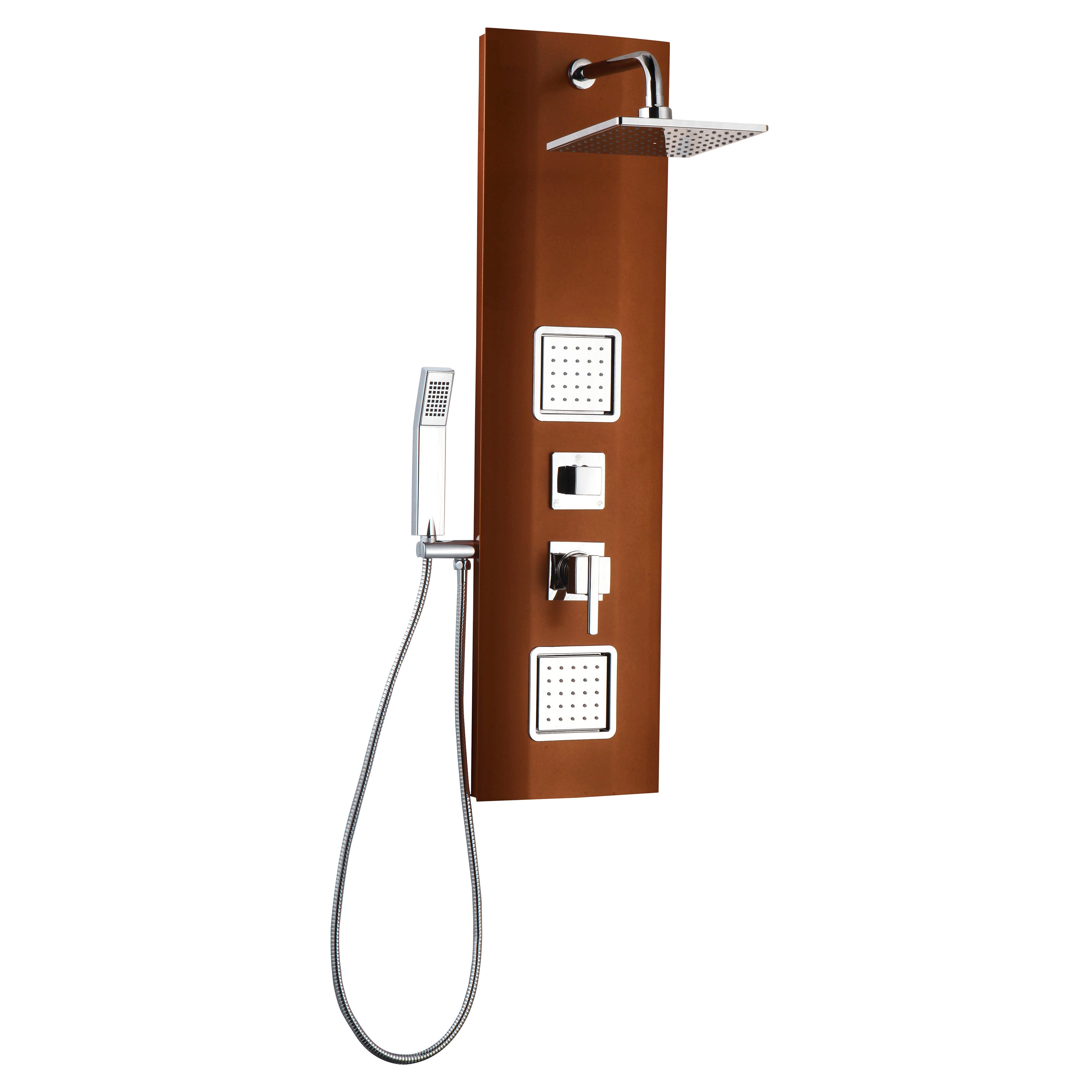 COLONNA DOCCIA IDRO ACQUAPRO KARISMA IN PVC BRONZO 2 GETTI CON