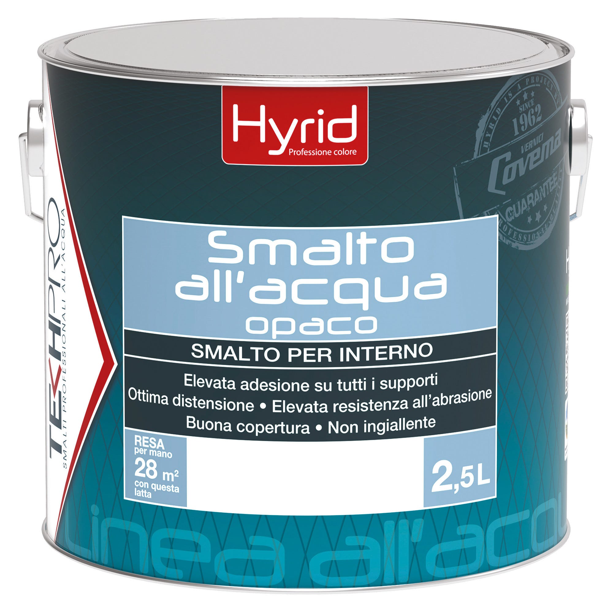 SMALTO ACQUA OPACO COVEMA 2,5 l NERO 8 m² CON 1 l
