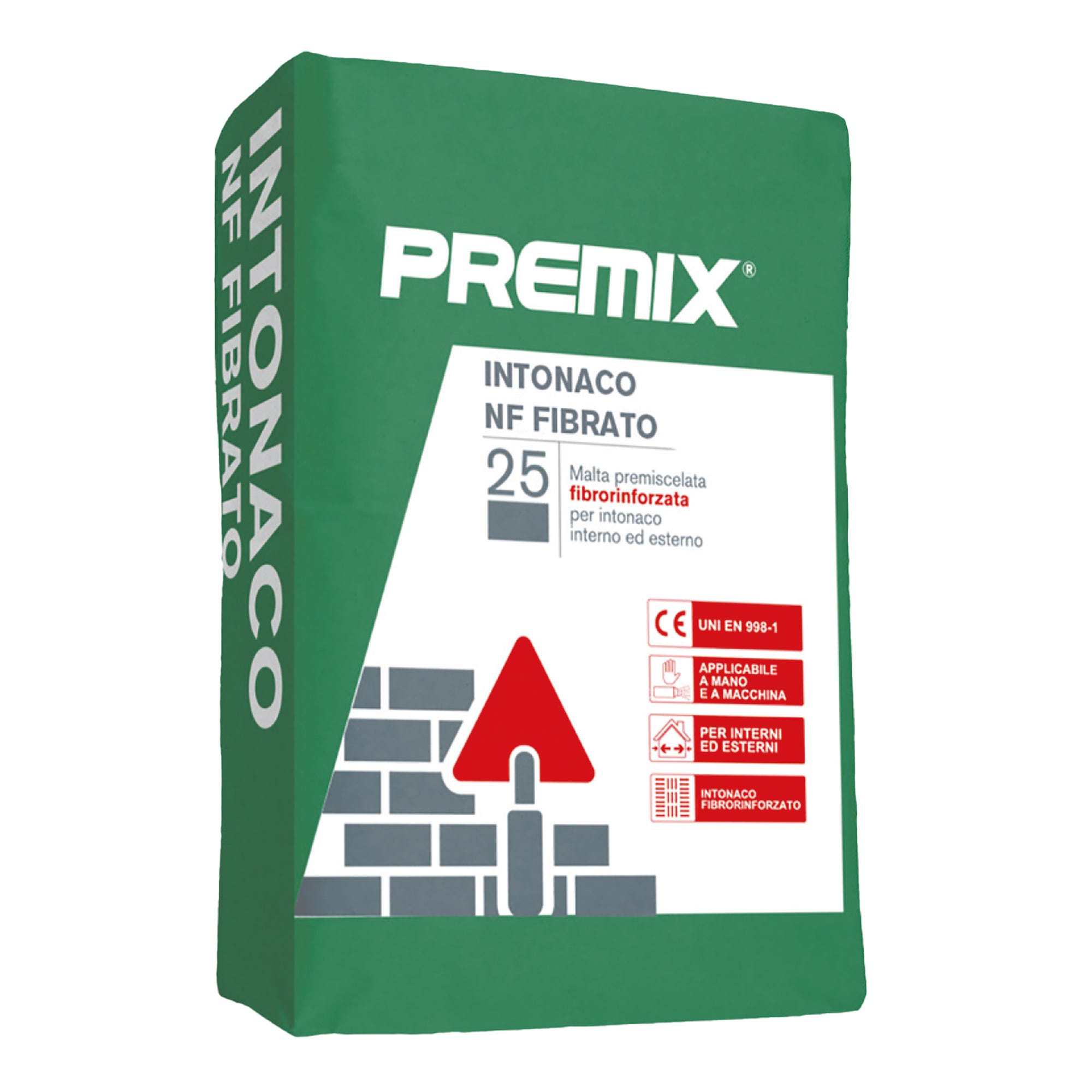 INTONACO DI FONDO NF FIBRATO PREMIX 25kg BASE CALCE E CEMENTO PER ...