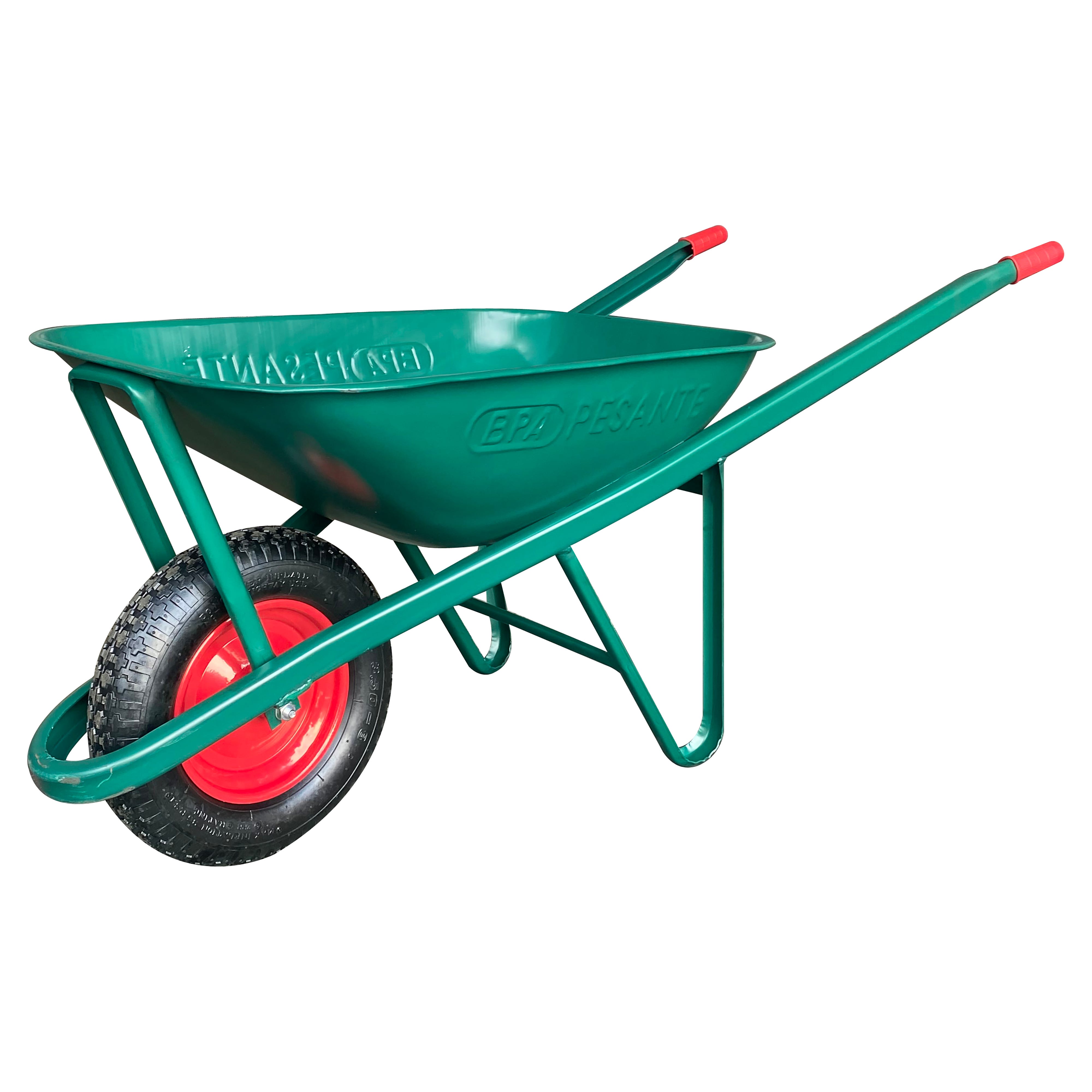 CARRIOLA PROFESSIONALE SALDATA 75 l SPESSORE 10/10 RUOTA PNEUMATICA CON ...