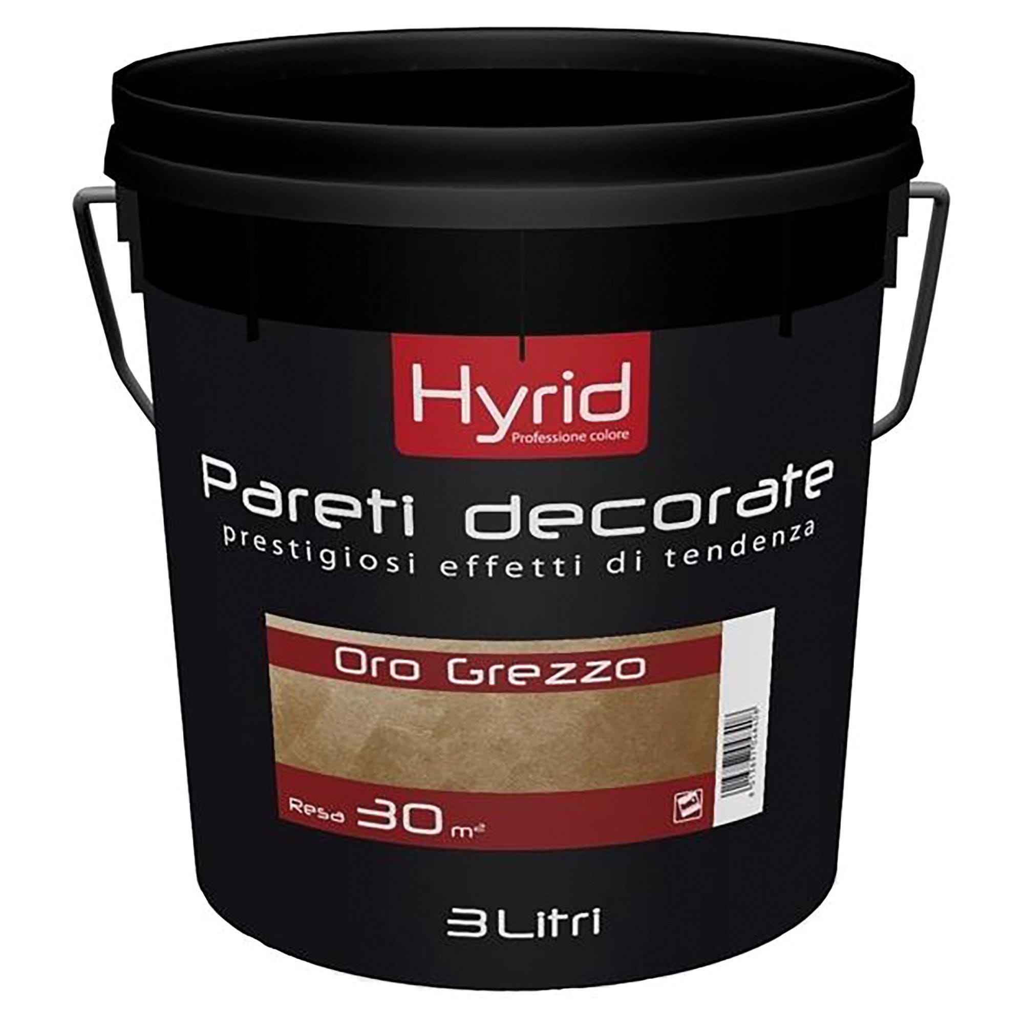 FINITURA ORO GREZZO RUBINO HYRID 3 l TINTA PRONTA 10 m² CON 1 l A 2 ...