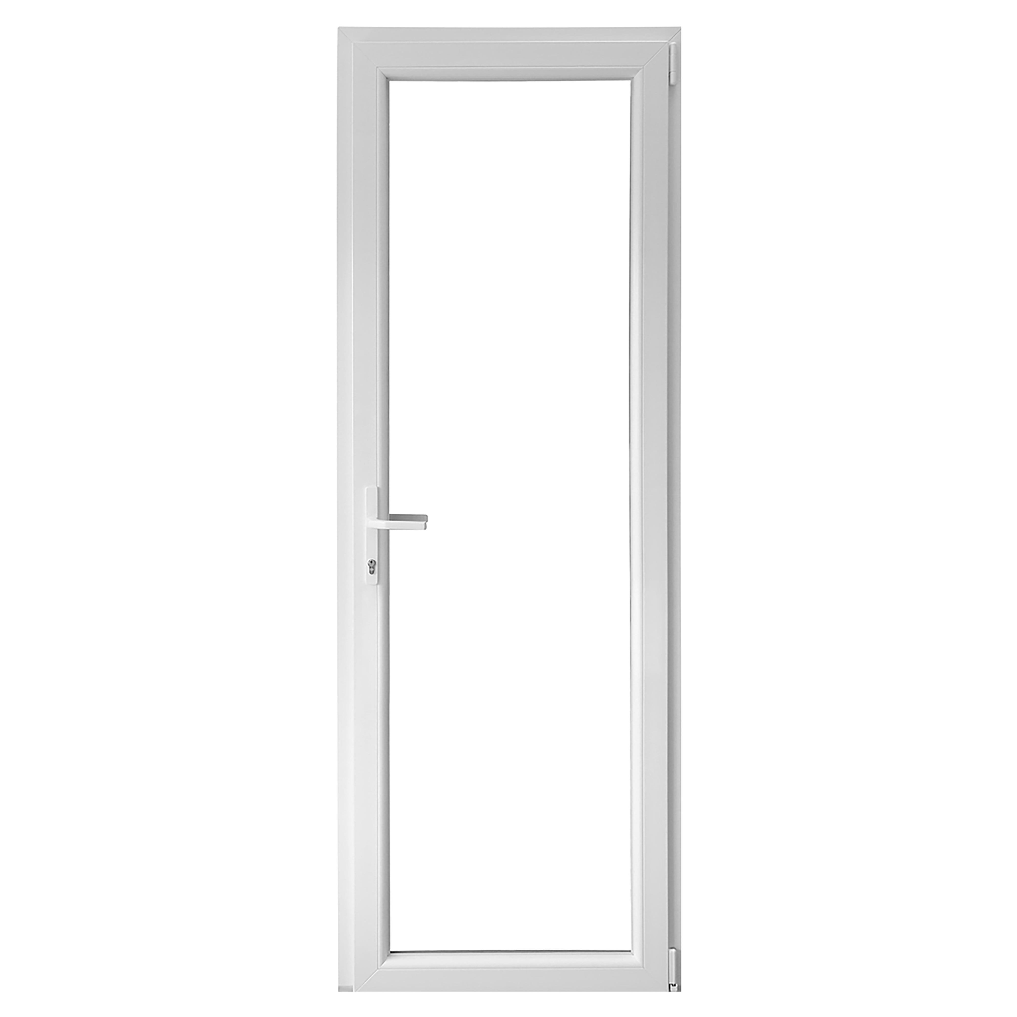 PORTA FINESTRA IN PVC BIANCA 1 ANTA CON SERRATURA SINISTRA 80x220 cm (LxH)