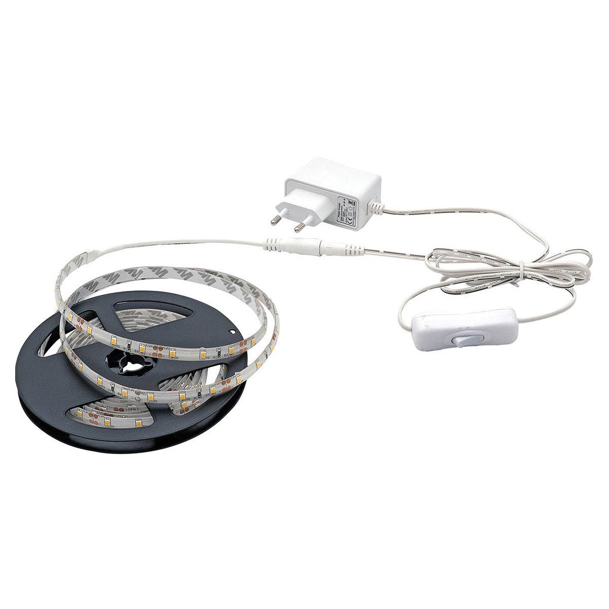 KIT STRIP LED 60 LED/m 14,2W 12V 6000K LUCE FREDDA 3m IP65 CON ...