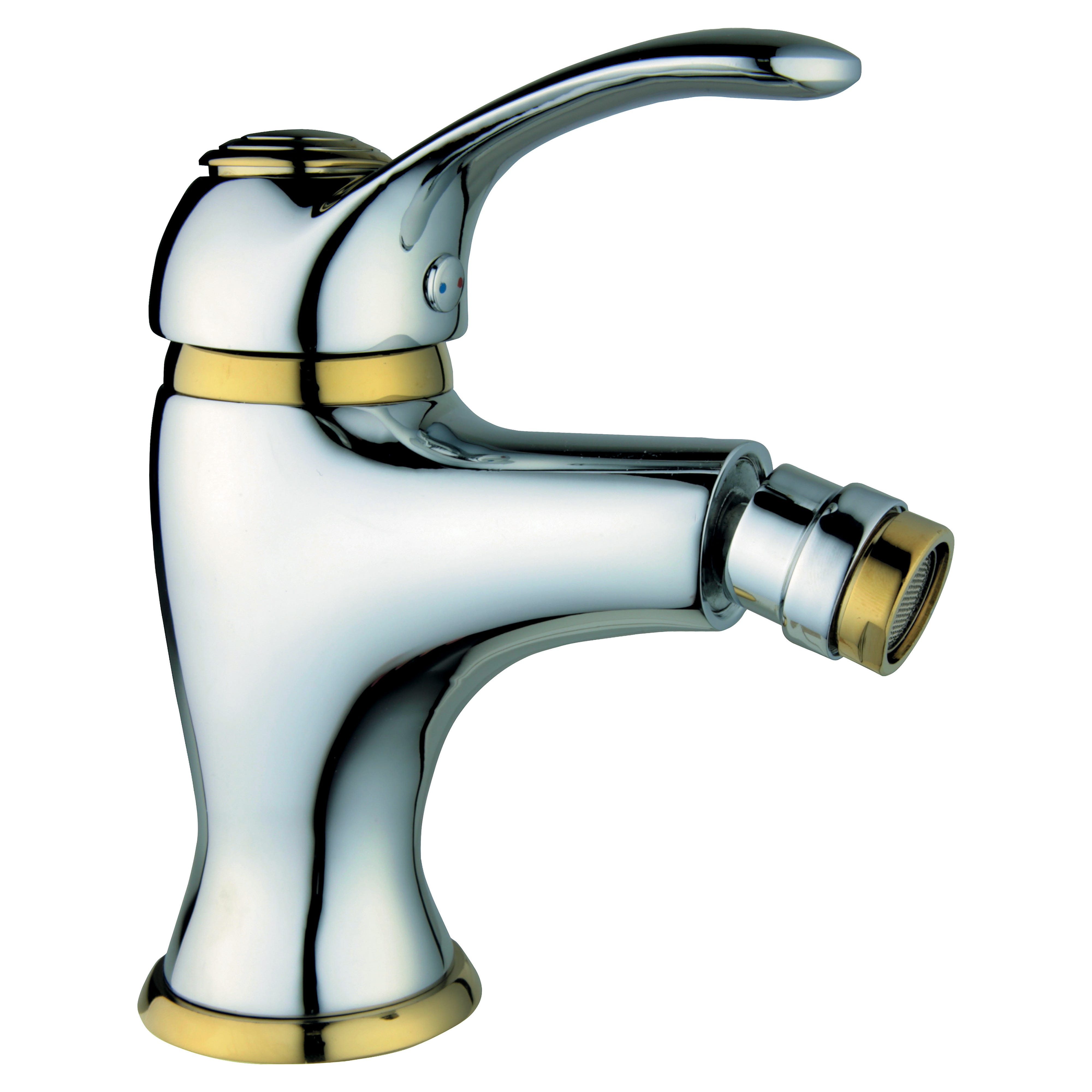 MISCELATORE BIDET SERIE ASPASIA CROMO - ORO CARTUCCIA CERAMICA Ø 40 mm