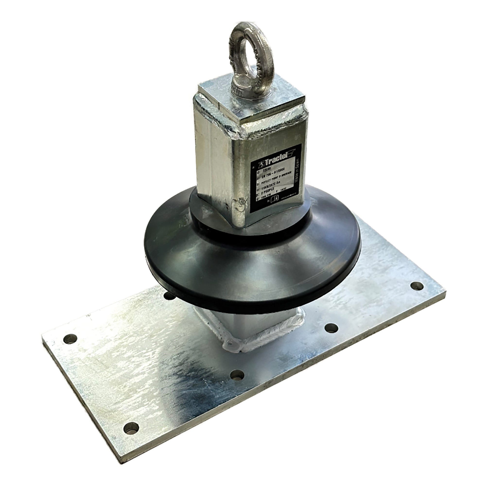 PALO LINEA VITA TRACTEL H25 cm BASE RETTANGOLARE GOLFARE INOX EN795A C ...