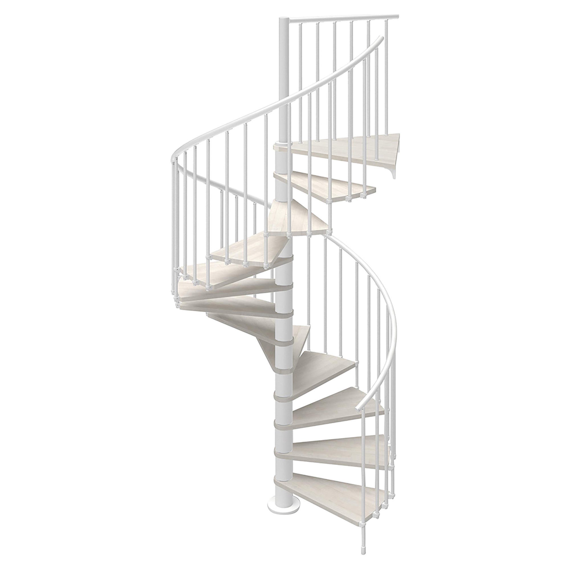 SCALA A CHIOCCIOLA JENNY Ø 140 cm 13 GRADINI IN LEGNO DI FAGGIO ...