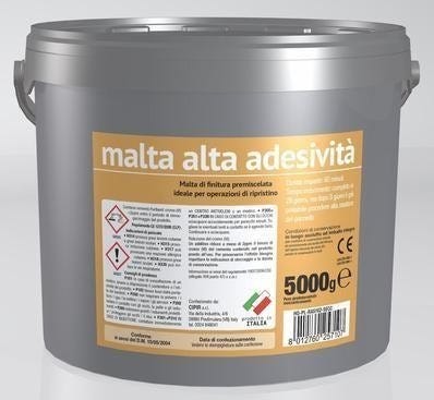 MALTA AD ALTA ADESIVITA' CIPIR SECCHIELLO 5 kg PER RIPRISTINO INTERNO ...