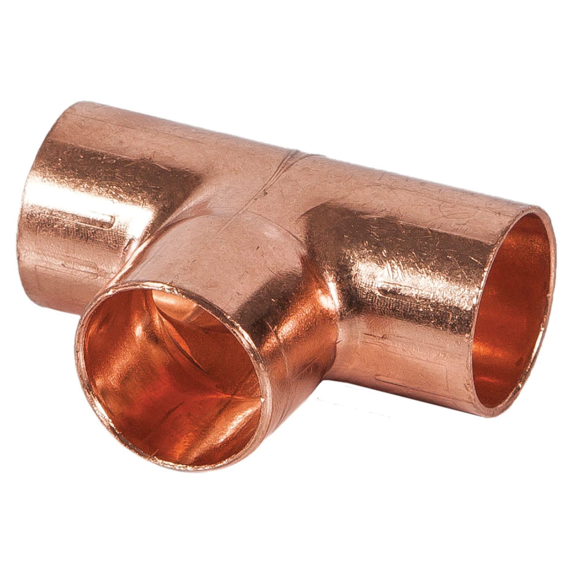 GIUNTO A T IN RAME SATINATO Ø 18 mm