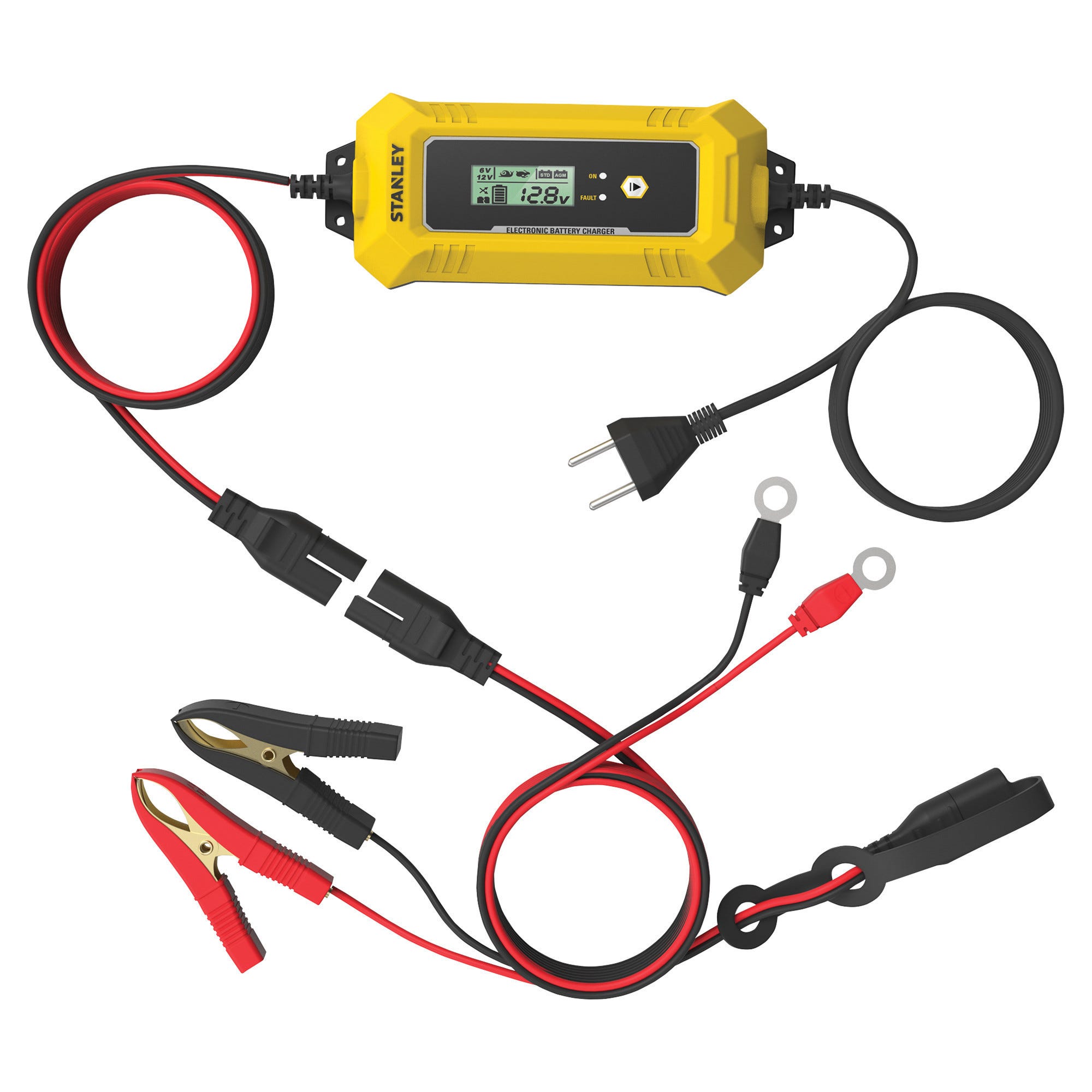 CARICABATTERIE E MANTENITORE DI CARICA STANLEY SXAE00025 INVERTER 4A 6V ...