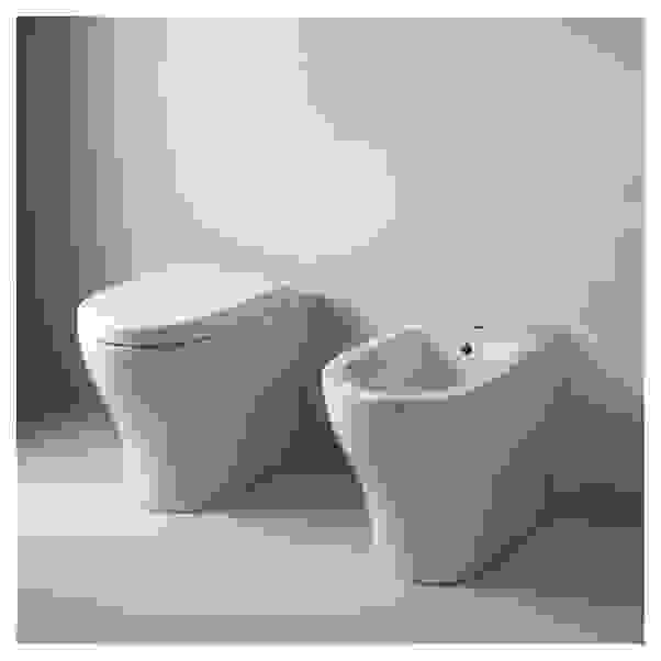 BIDET SERIE MILANO FILO MURO A TERRA CERAMICA BIANCA