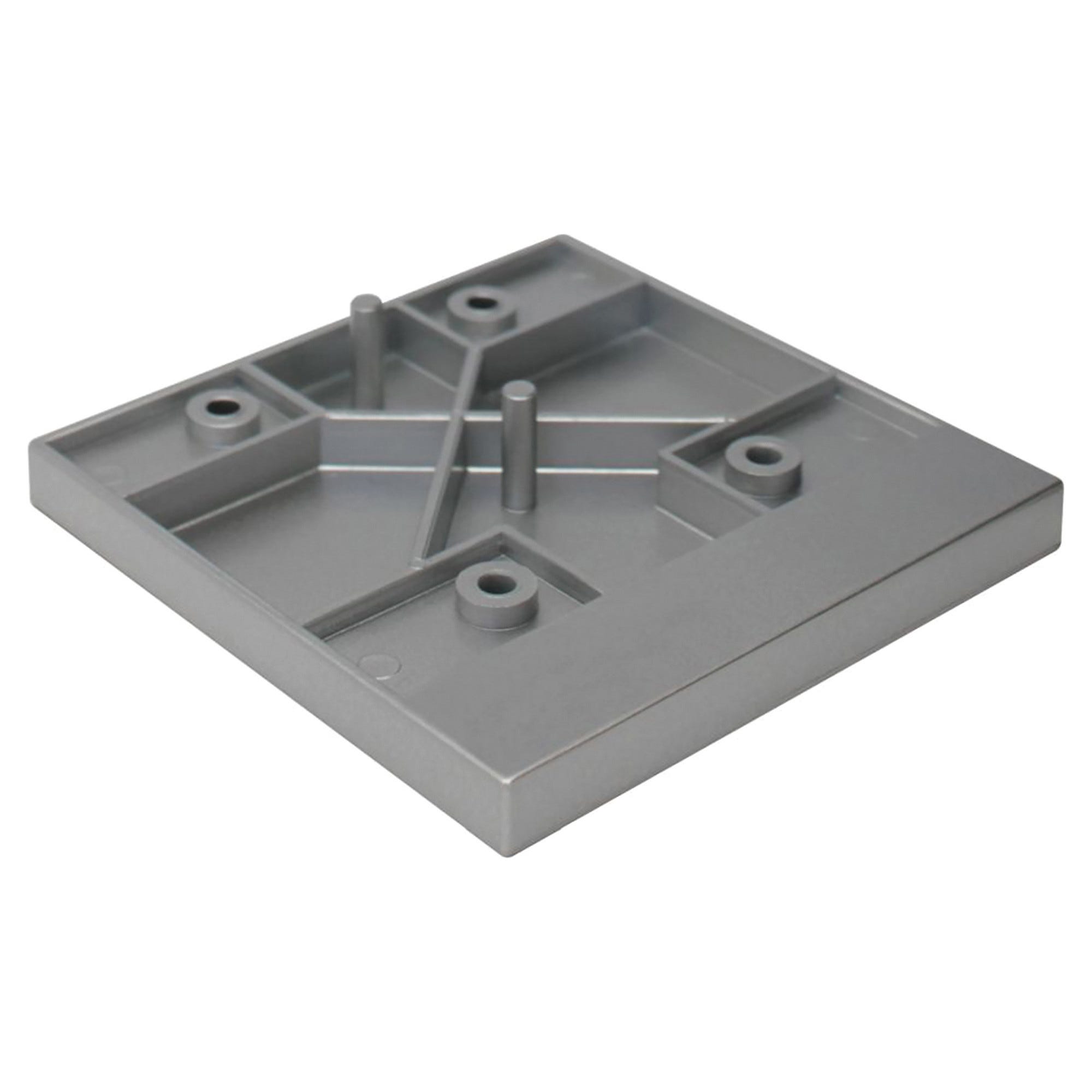PIEDE PER MOBILE FISSO PORTATA 200 kg 10x96x96 mm ABS ALLUMINIO