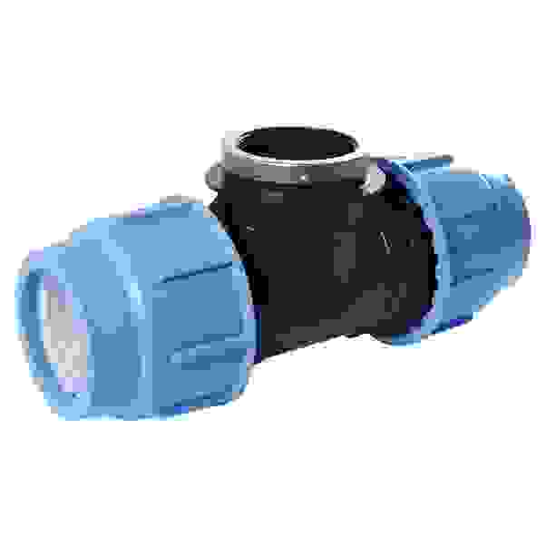 RACCORDO A COMPRESSIONE BLUSEAL TEE FILETTATA Ø 50x1"1/2x50 PER TUBO ...