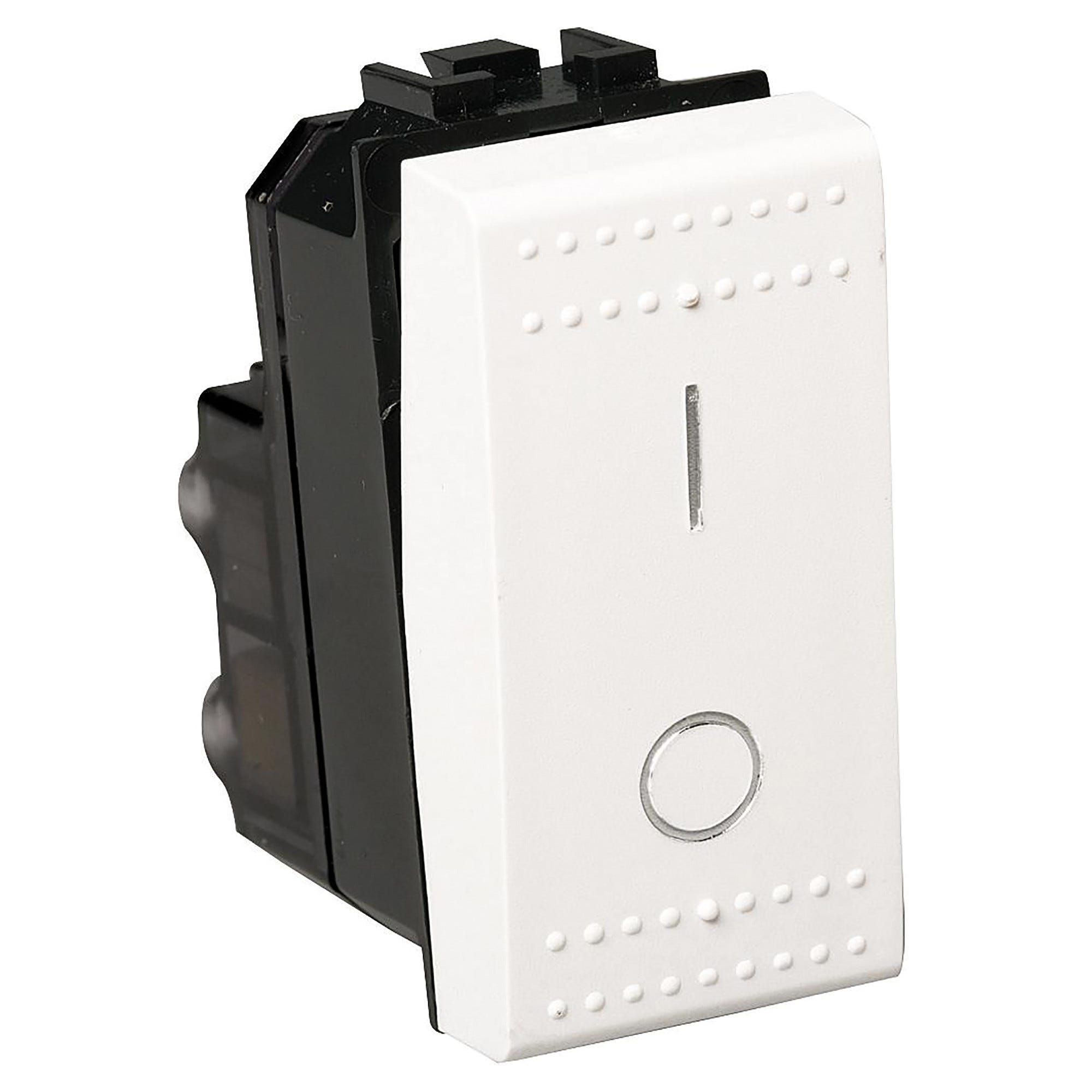 INTERRUTTORE BIPOLARE 16A ILLUMINABILE BTICINO LIVING LIGHT