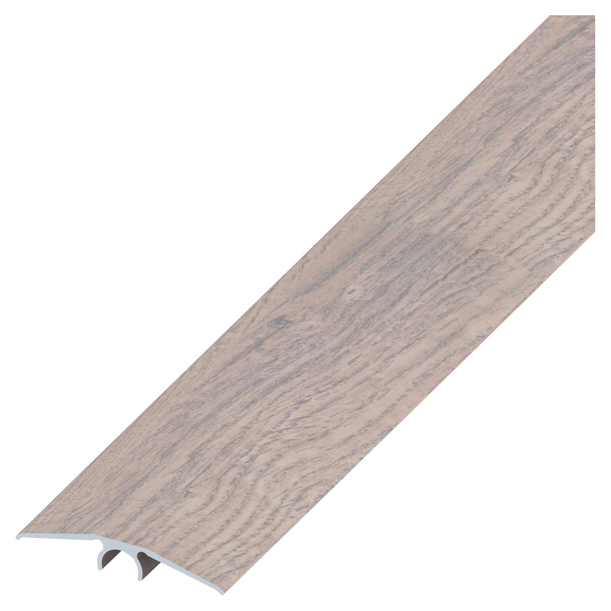 PROFILO RACCORDO ALLUMINIO GRIGIO EFFETTO LEGNO 46mm 2m