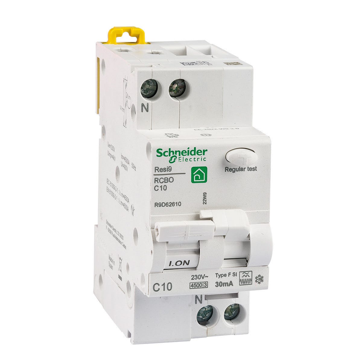 INTERRUTTORE MAGNETOTERMICO DIFFERENZIALE SCHNEIDER 1P+N 10A 30mA TIPO F-SI