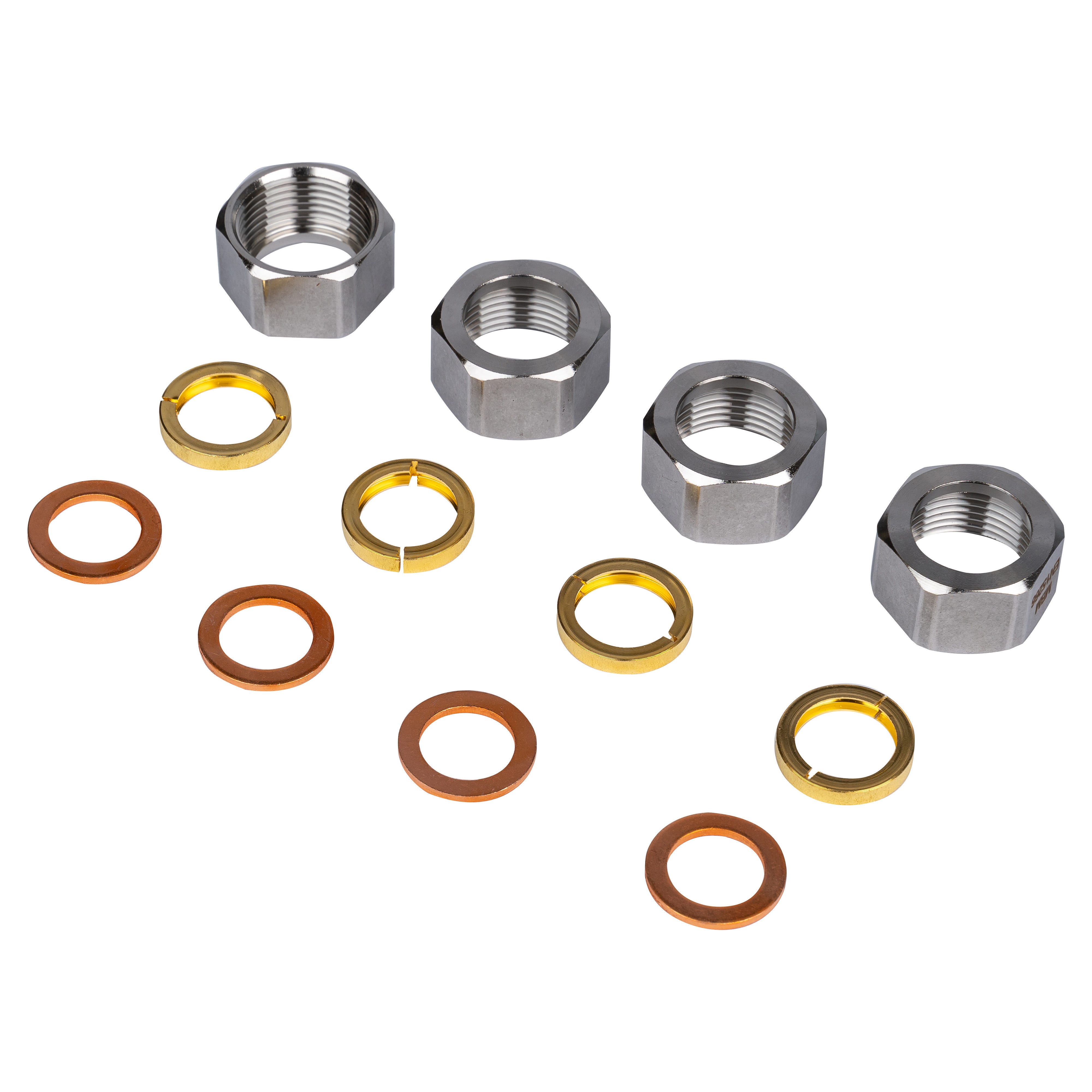 KIT DI MONTAGGIO UNIROLL 3/4'' 4 DADI, 4 GUANCETTE 4 ANELLI DI TENUTA