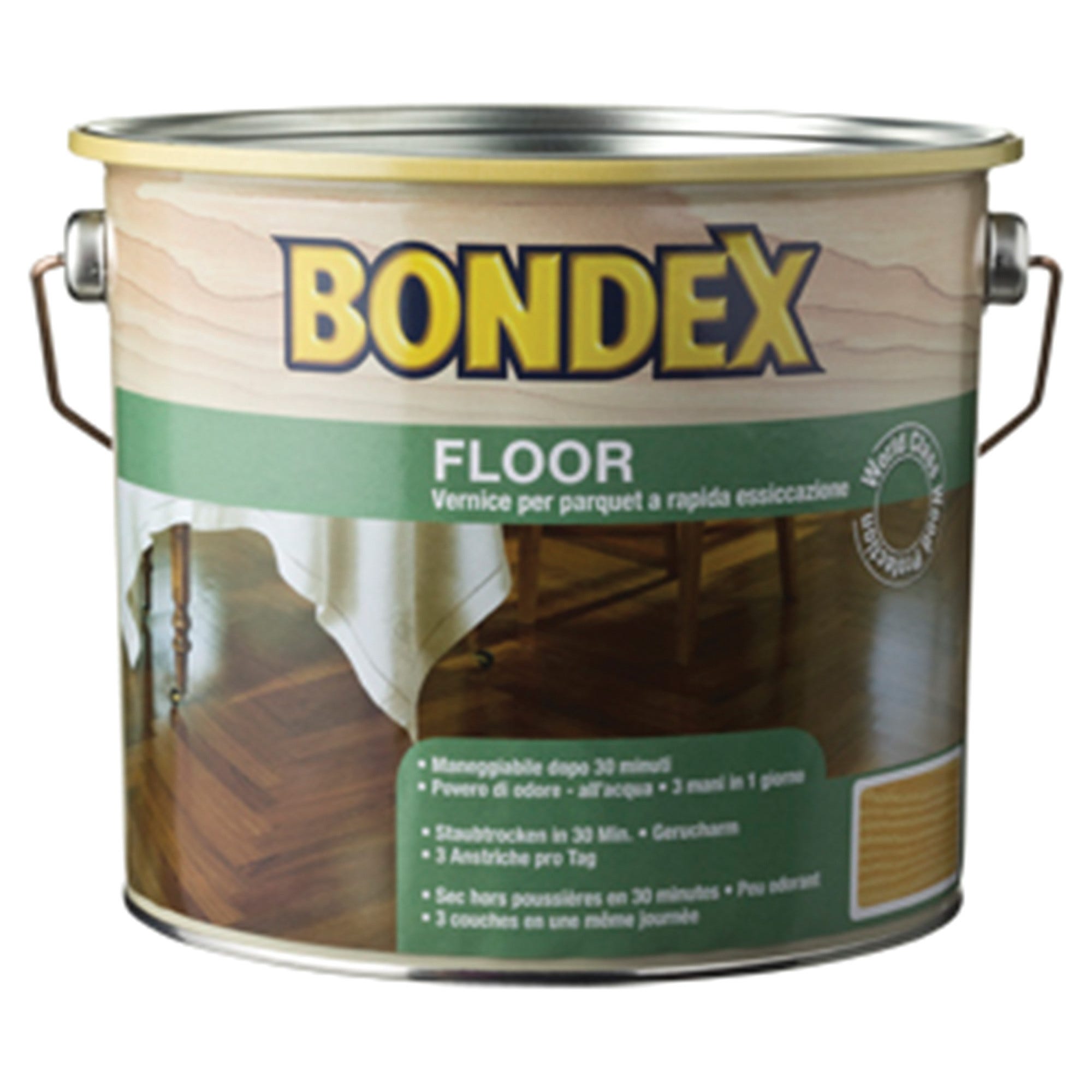 VERNICE PER PARQUET BONDEX FLOOR 0,75 l ALL'ACQUA LUCIDO INCOLORE ...