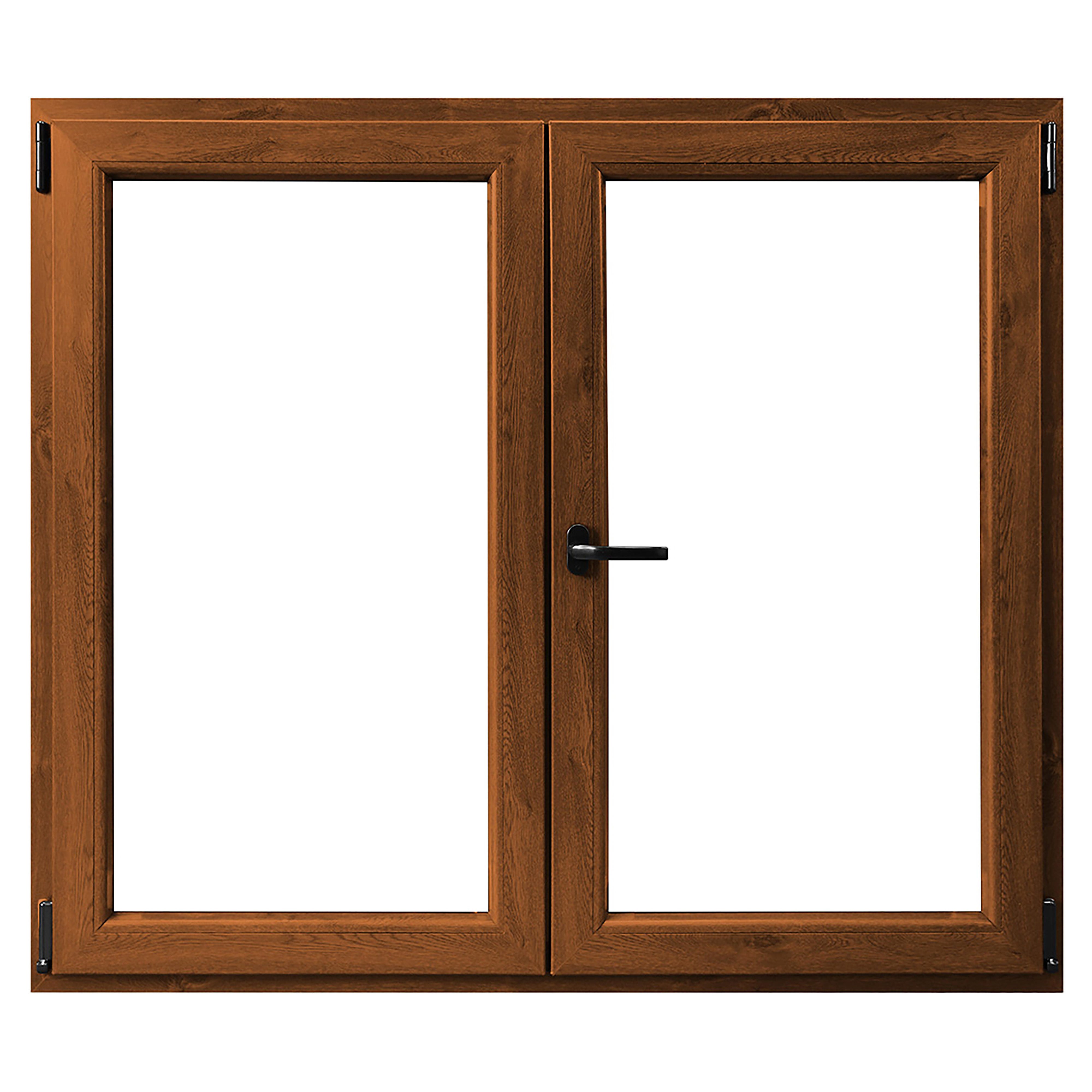 FINESTRA IN PVC ROVERE GOLD 2 ANTE 140x140 cm (LxH)