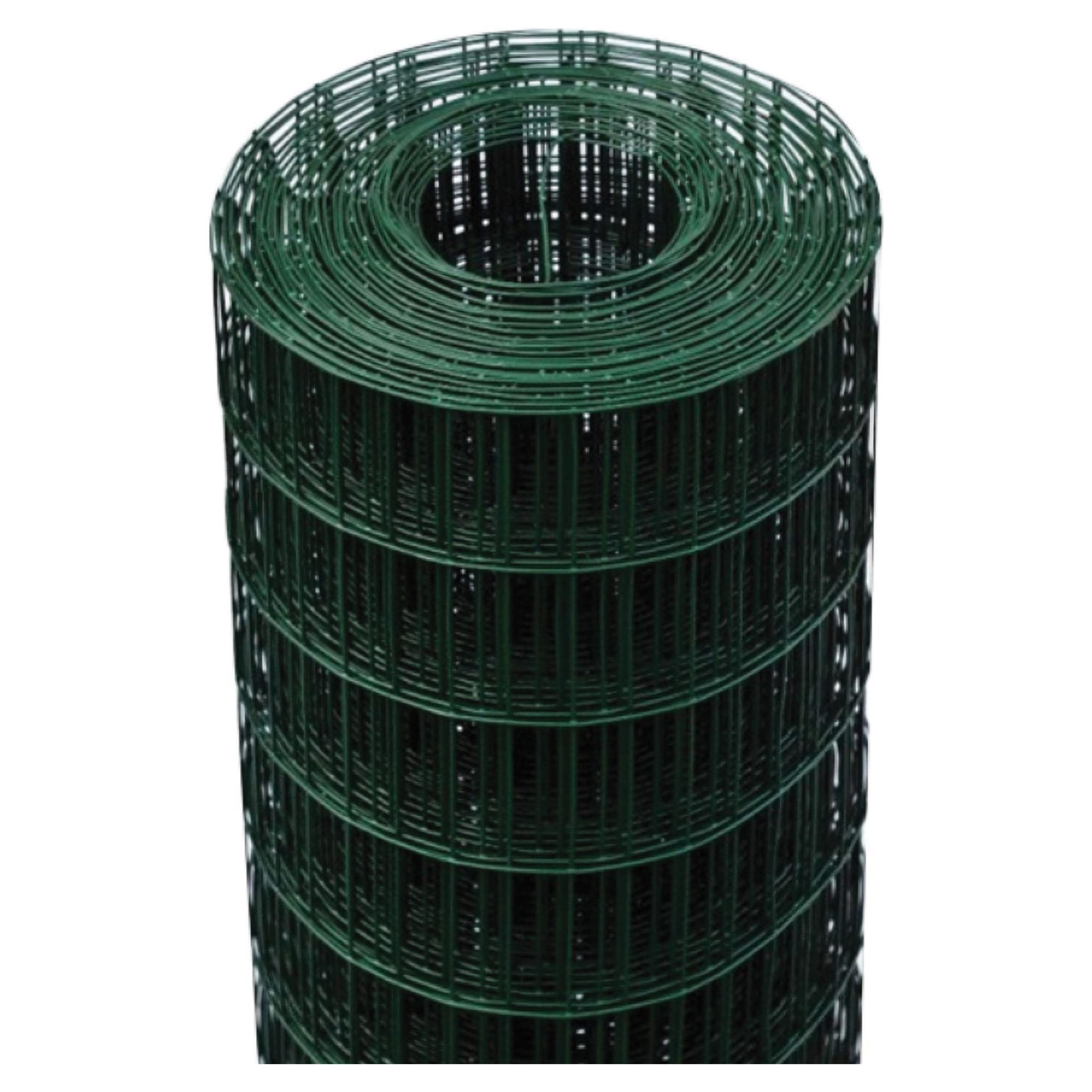 RETE METALLICA PLASTIFICATA 0,8x10 m MAGLIA 50x75 mm FILO 1.7/2.1 mm