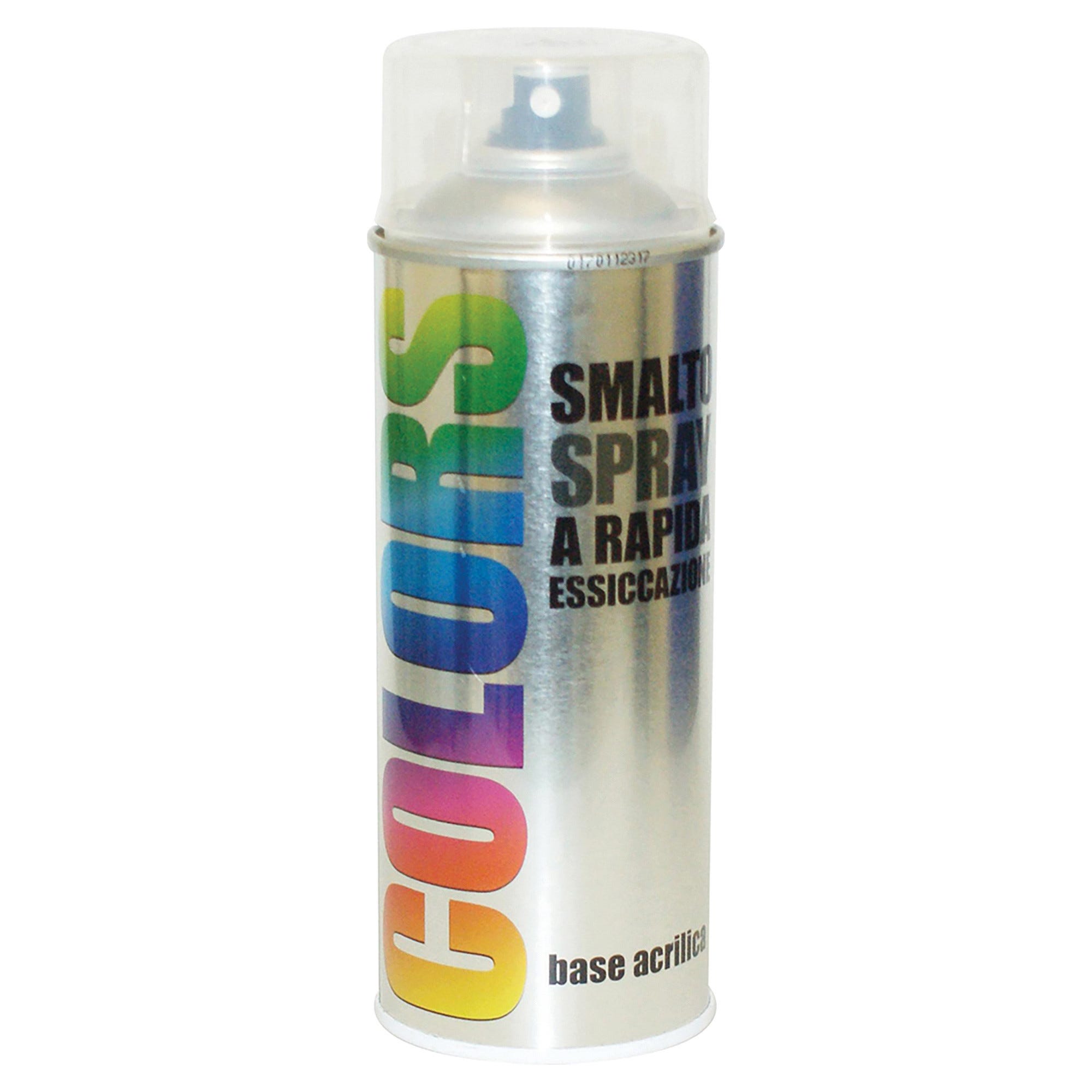 SMALTO SPRAY COLORS MOTIP TRASPARENTE LUCIDO 400 ml 2 - 4 m² CON 1 l