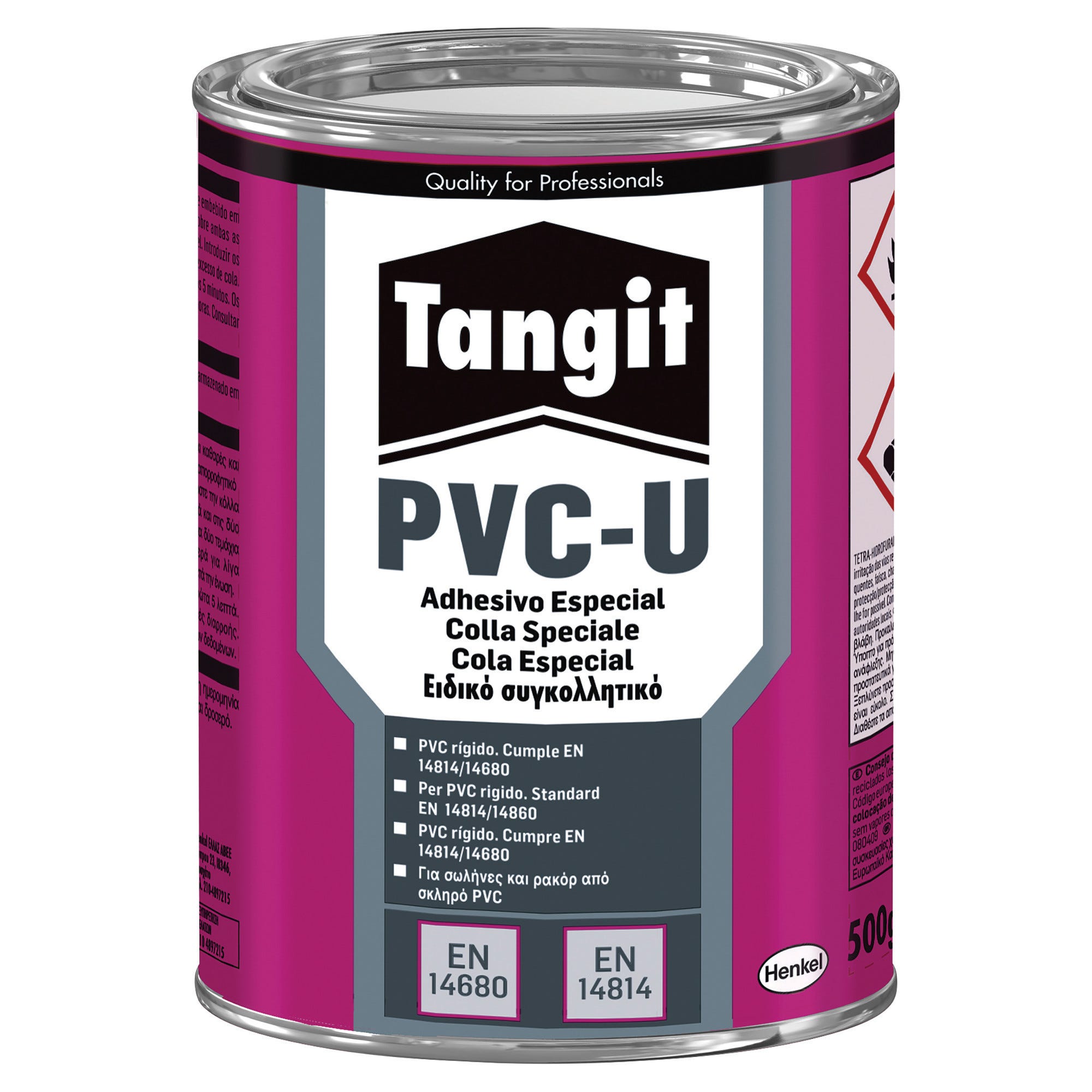 COLLA TANGIT PVC-U CON PENNELLO 500 g PER UNIONE DI PVC RIGIDO