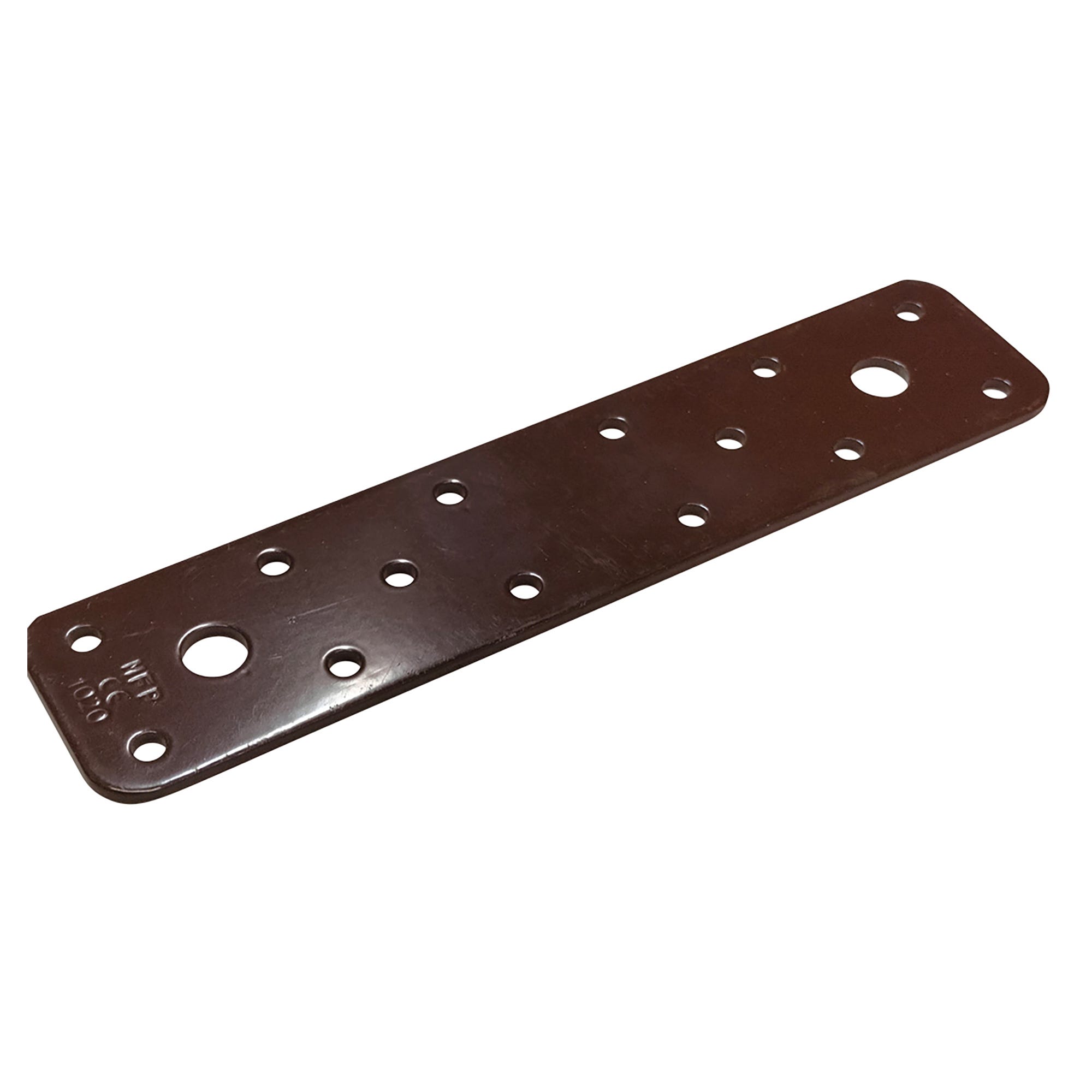 PIASTRA DI GIUNZIONE DRITTA 180x40x2,5 mm ACCIAIO VERNICIATO MARRONE