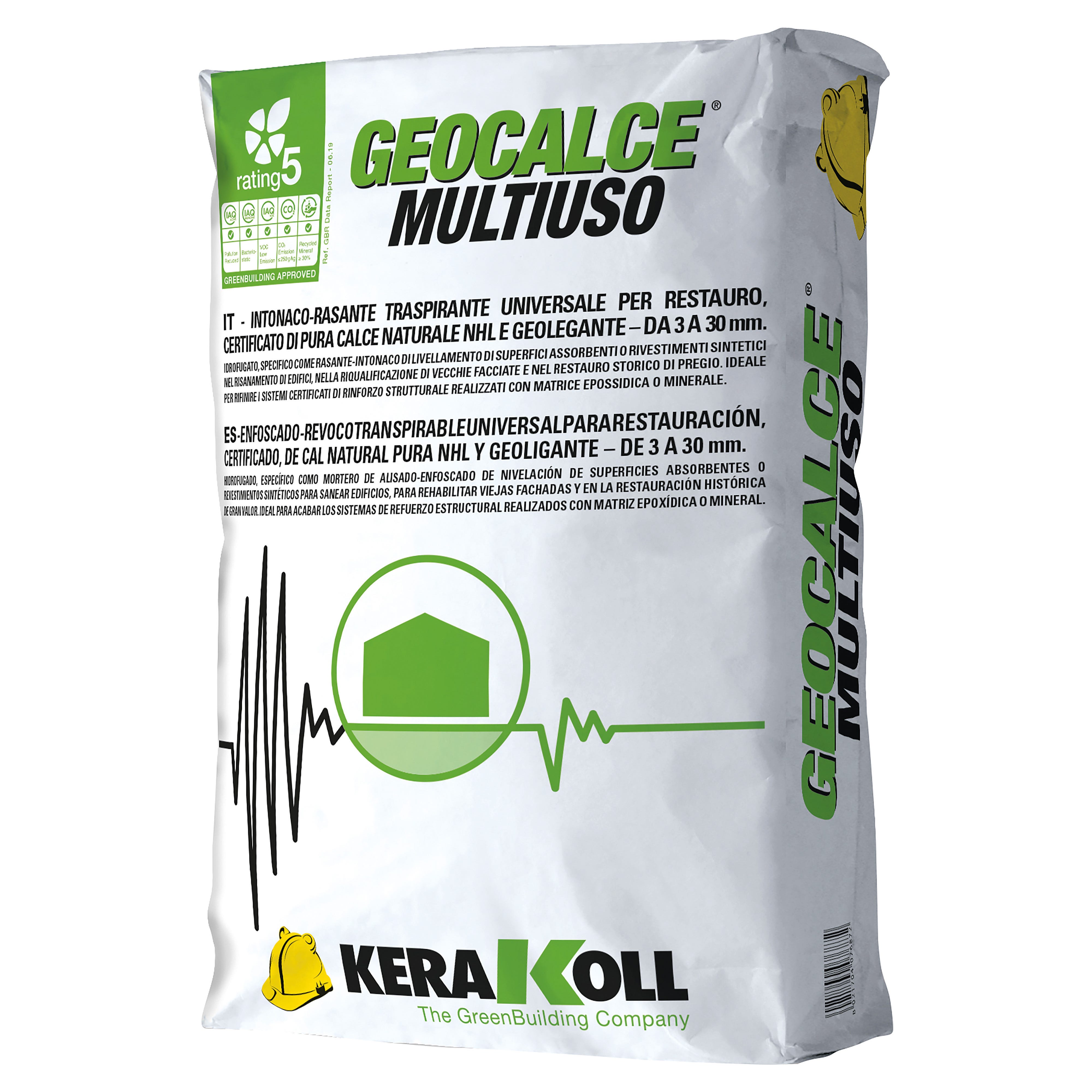 INTONACO GEOCALCE MULTIUSO 25 kg BASE CALCE NATURALE PER INTONACO E ...