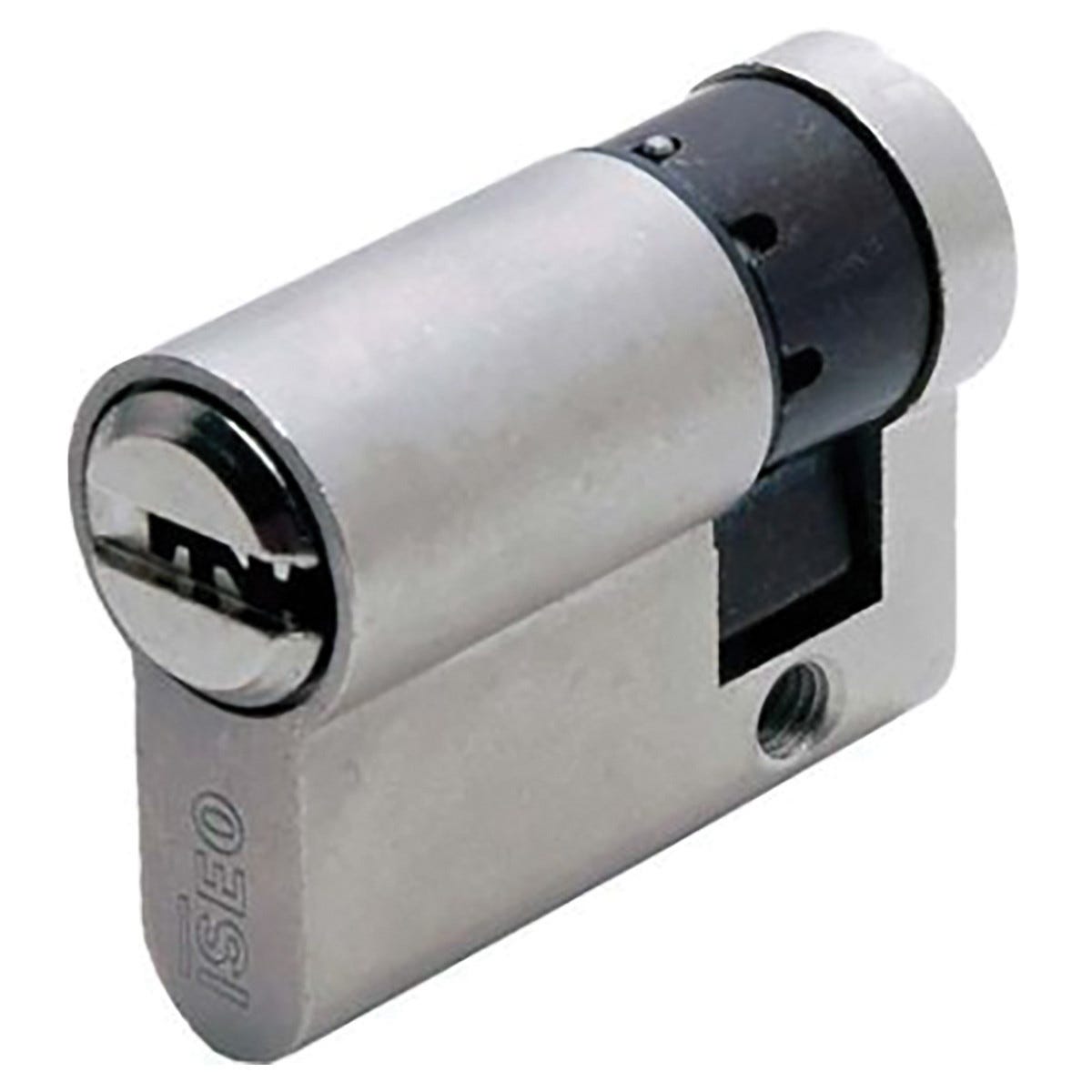 MEZZO CILINDRO SAGOMATO ISEO R500 MISURA 40 = 40+10 mm OTTONE NICHELATO