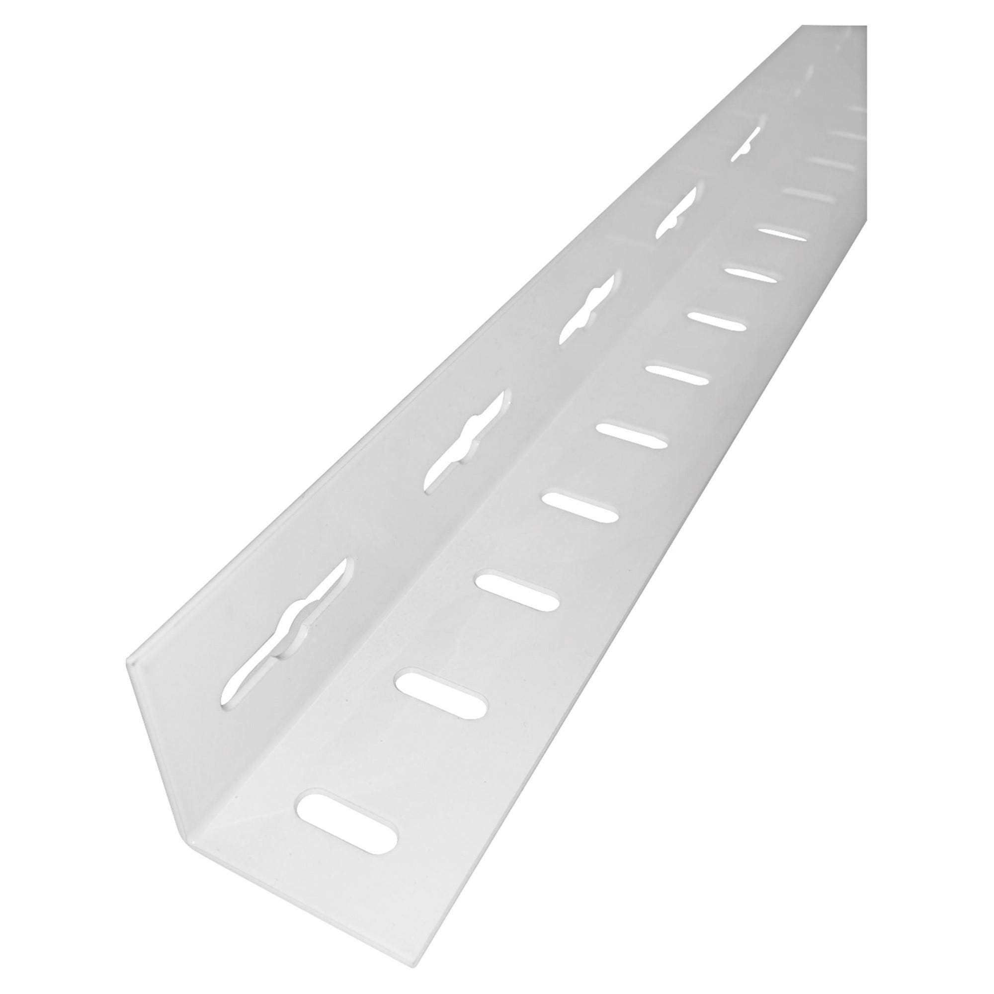 ANGOLARE PERFORATO FERRO 25x25 mm 2 m VERNICIATO BIANCO